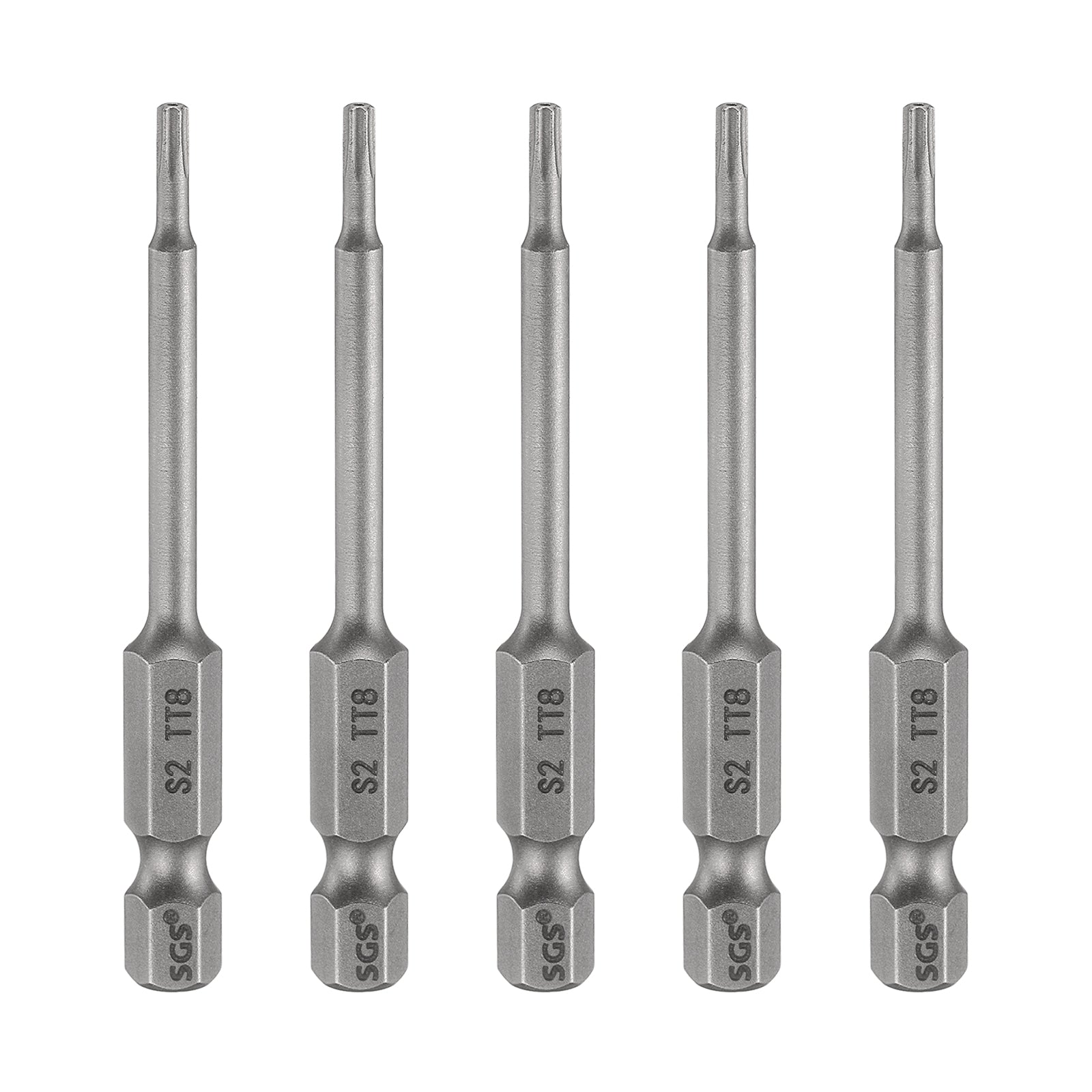 5pcs TT8 Torx Head Screwdriver Bit 2.56" Long 1/4" Shank Magnetic Screw ...