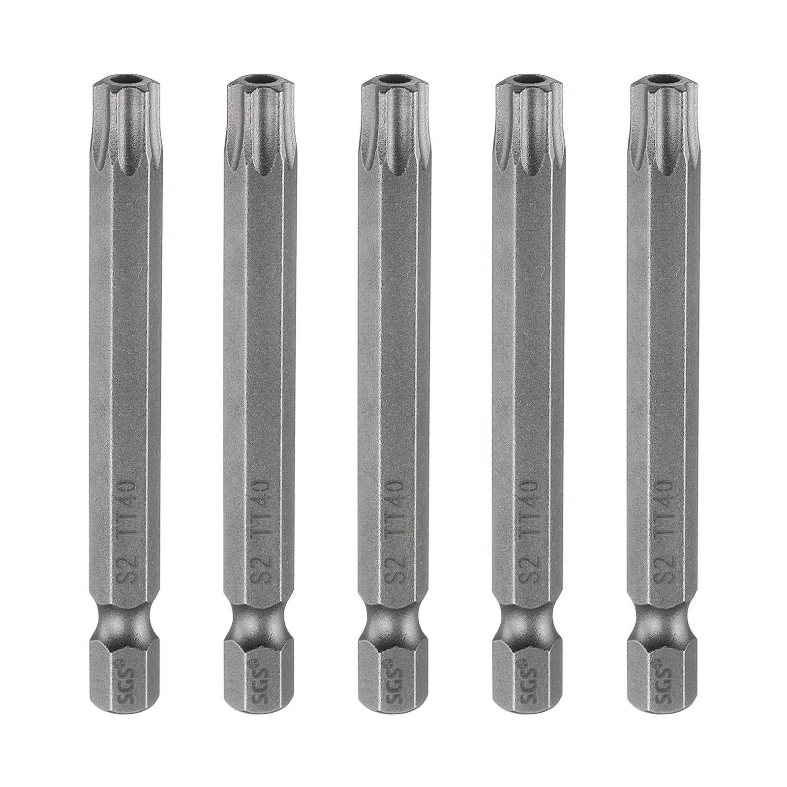 5pcs TT40 Torx Head Screwdriver Bit 2.56" Long 1/4" Shank Magnetic ...