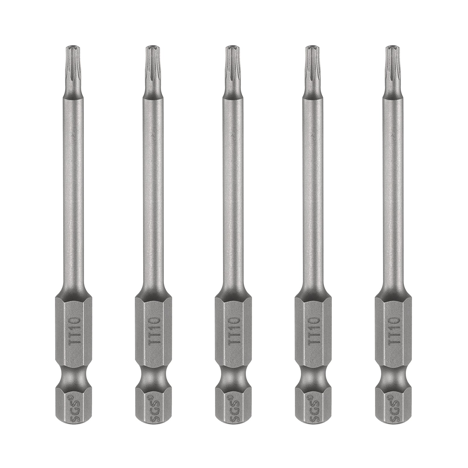 5pcs TT10 Torx Head Screwdriver Bit 3" Long 1/4" Hex Shank Magnetic ...