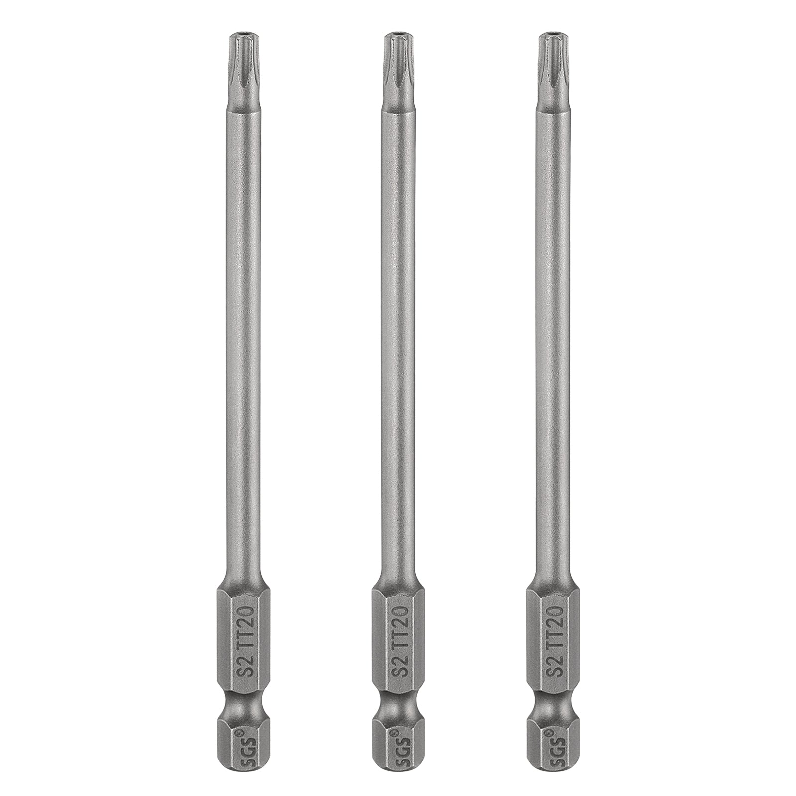 3pcs TT20 Torx Head Screwdriver Bit 4" Long 1/4" Hex Shank Magnetic ...