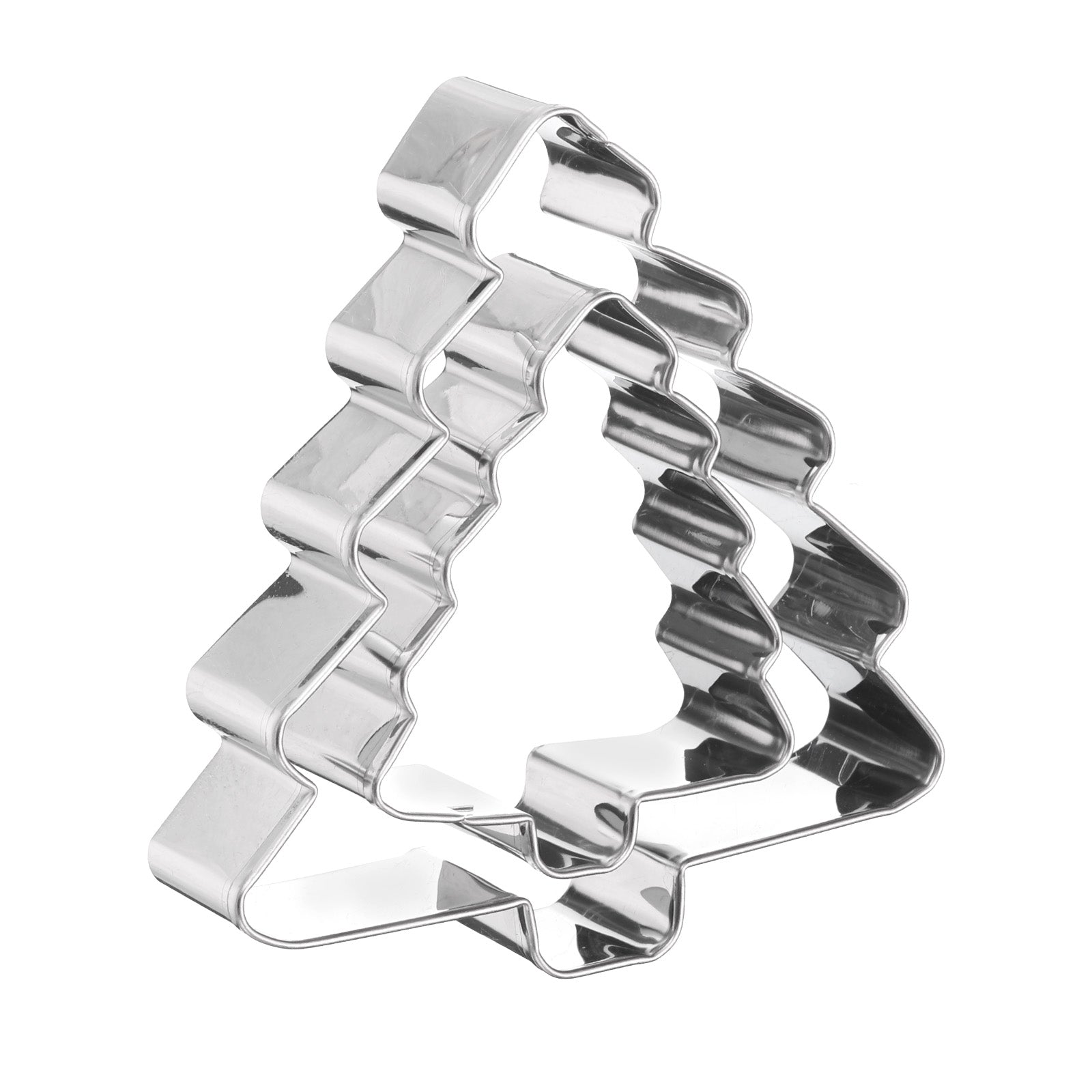 Christmas Trees Cookie Cutter Set Assorted Sizes Stainless Steel Polish ...