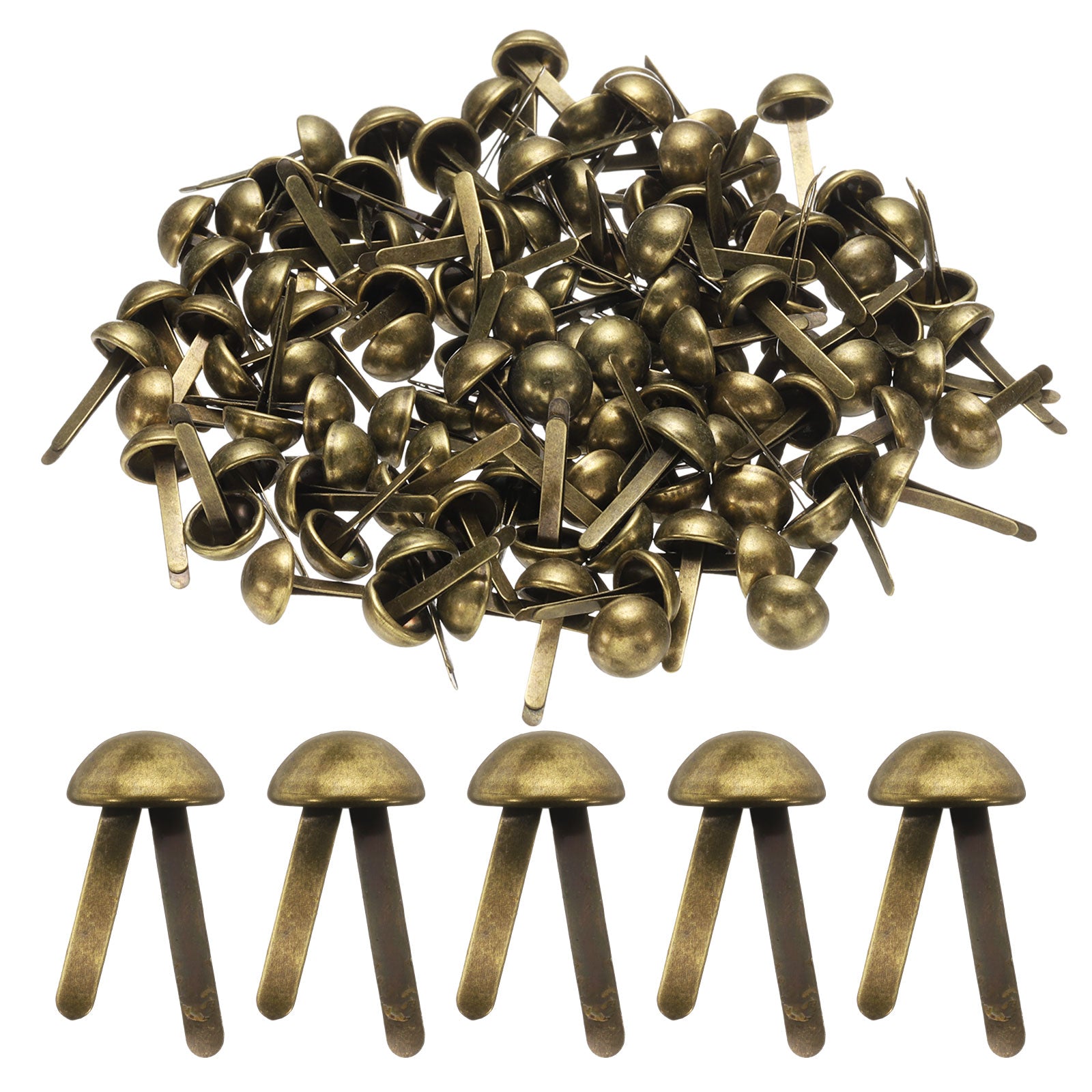 100pcs Brads Paper Fastener, 8mmx17mm Metal Split Pin for Paper Craft ...