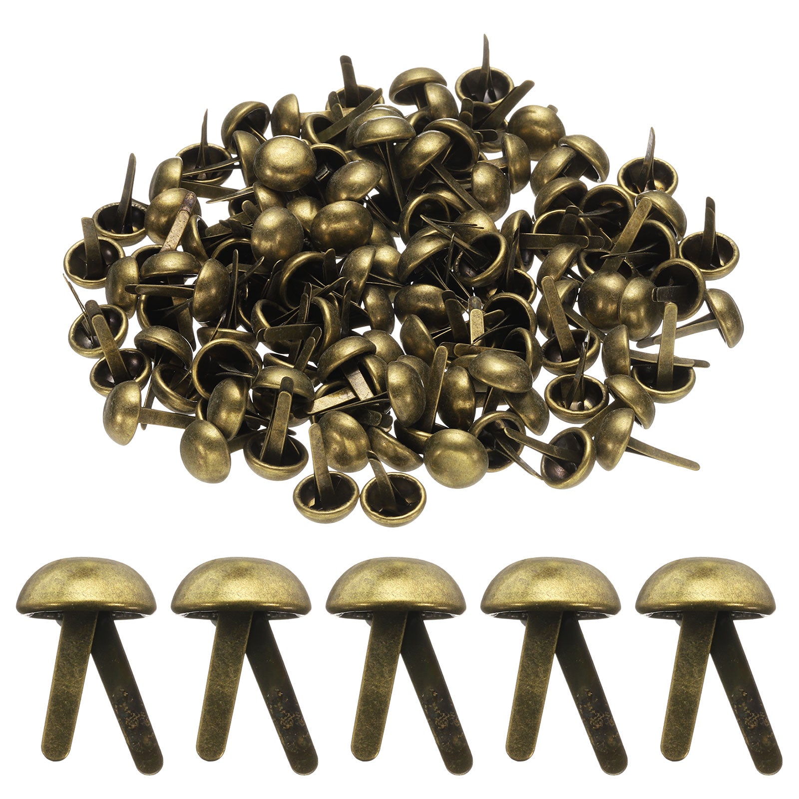 100pcs Brads Paper Fastener, 10mmx17mm Metal Split Pin for Paper Craft ...