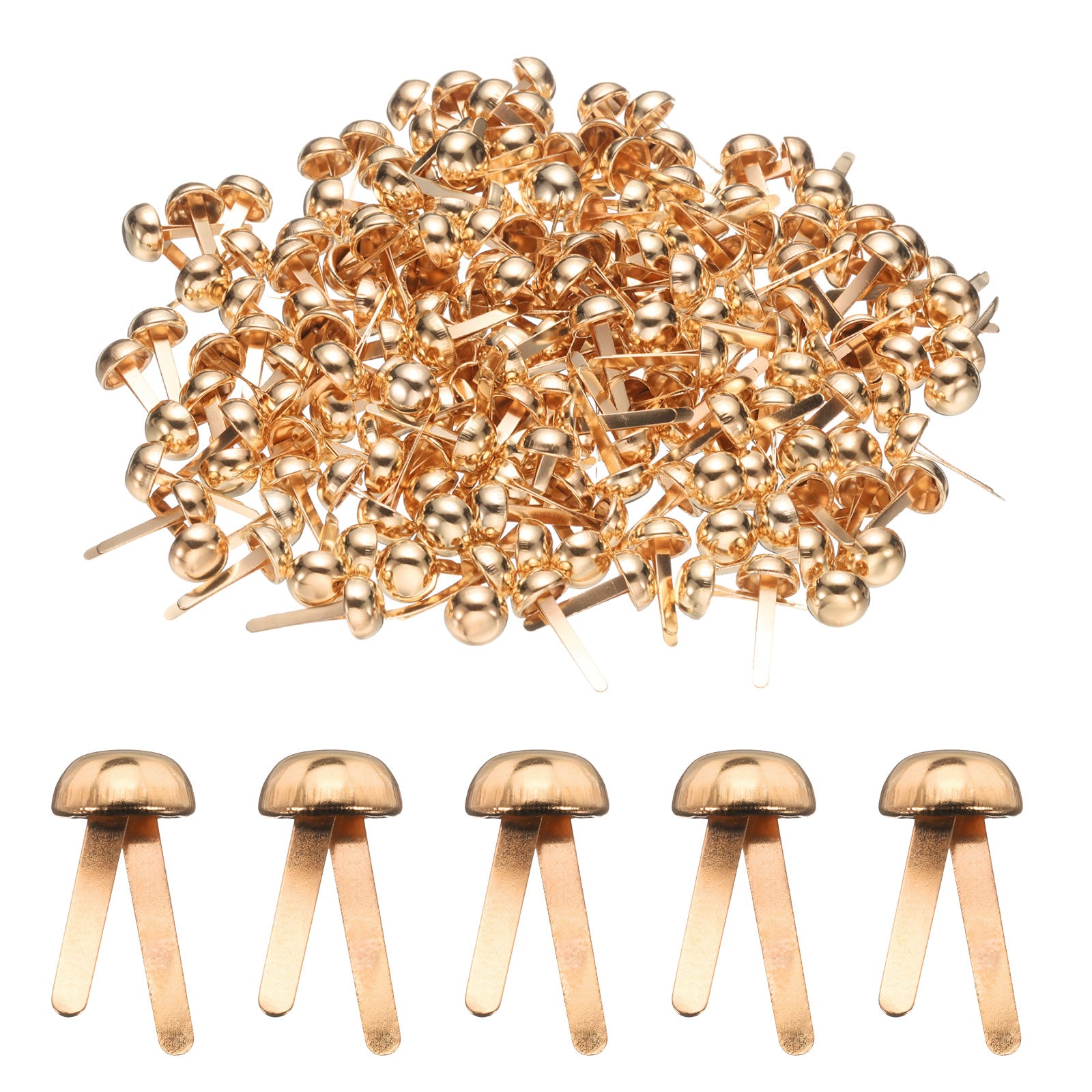 100pcs Brads Paper Fastener, 8mmx17mm Metal Split Pin for Paper Craft ...
