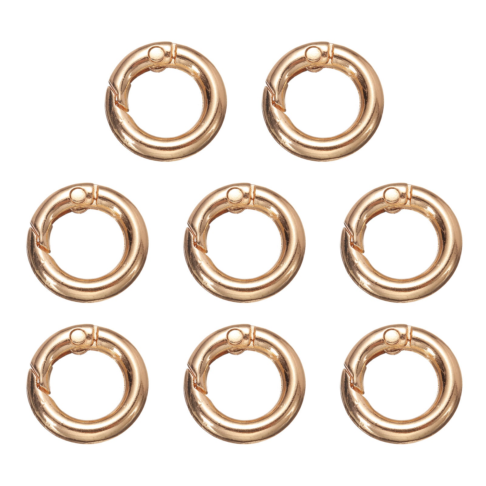 8pcs 18mm/11/16" Metal Spring O Ring Clip Snap Buckle Keyring, Round ...