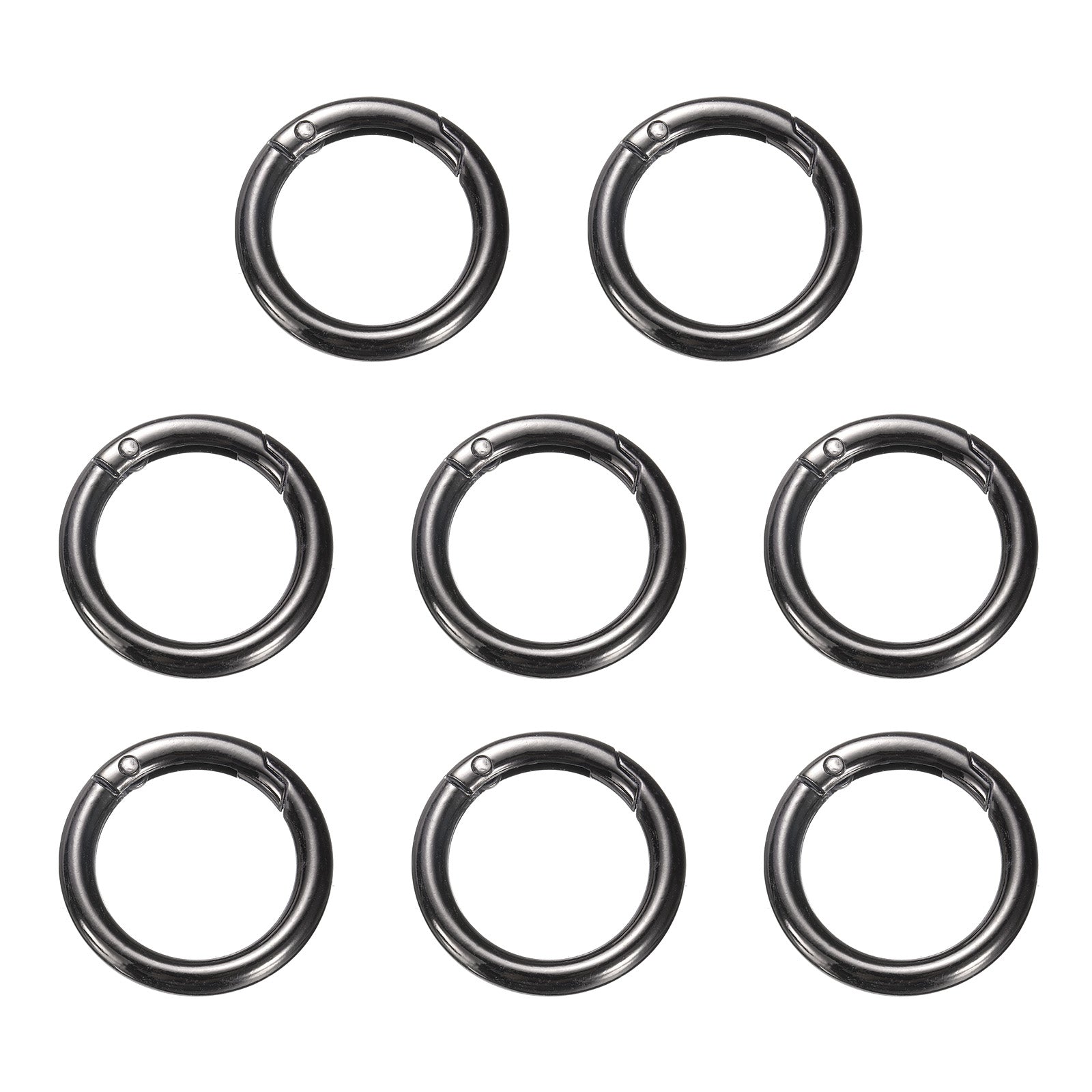 8pcs 34mm/1 5/16" Metal Spring O Ring Clip Snap Buckle Keyring, Round ...