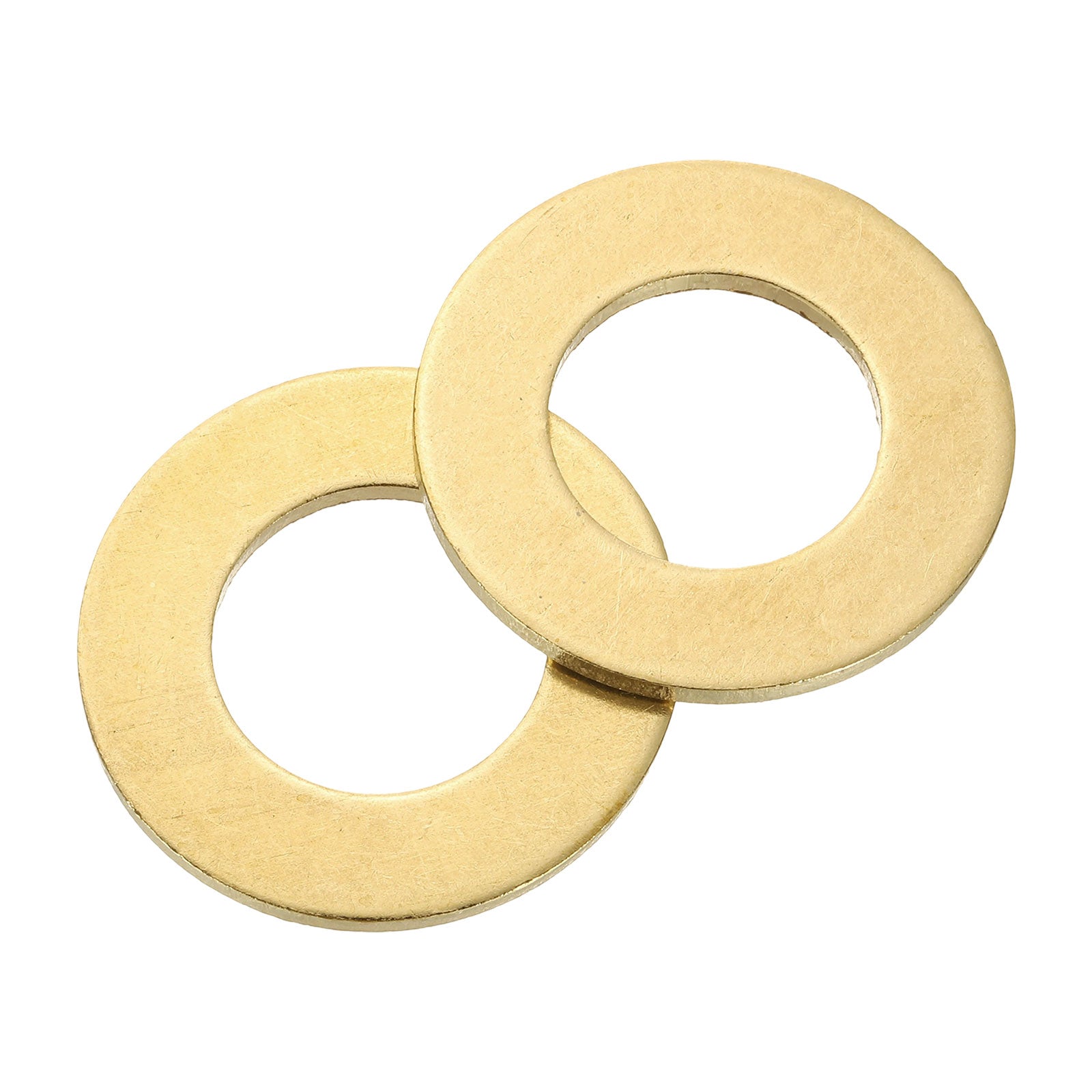 Uxcell M18 Flat Washer, 6Pcs Brass Ring Washers 34mm OD 2mm Thick ...
