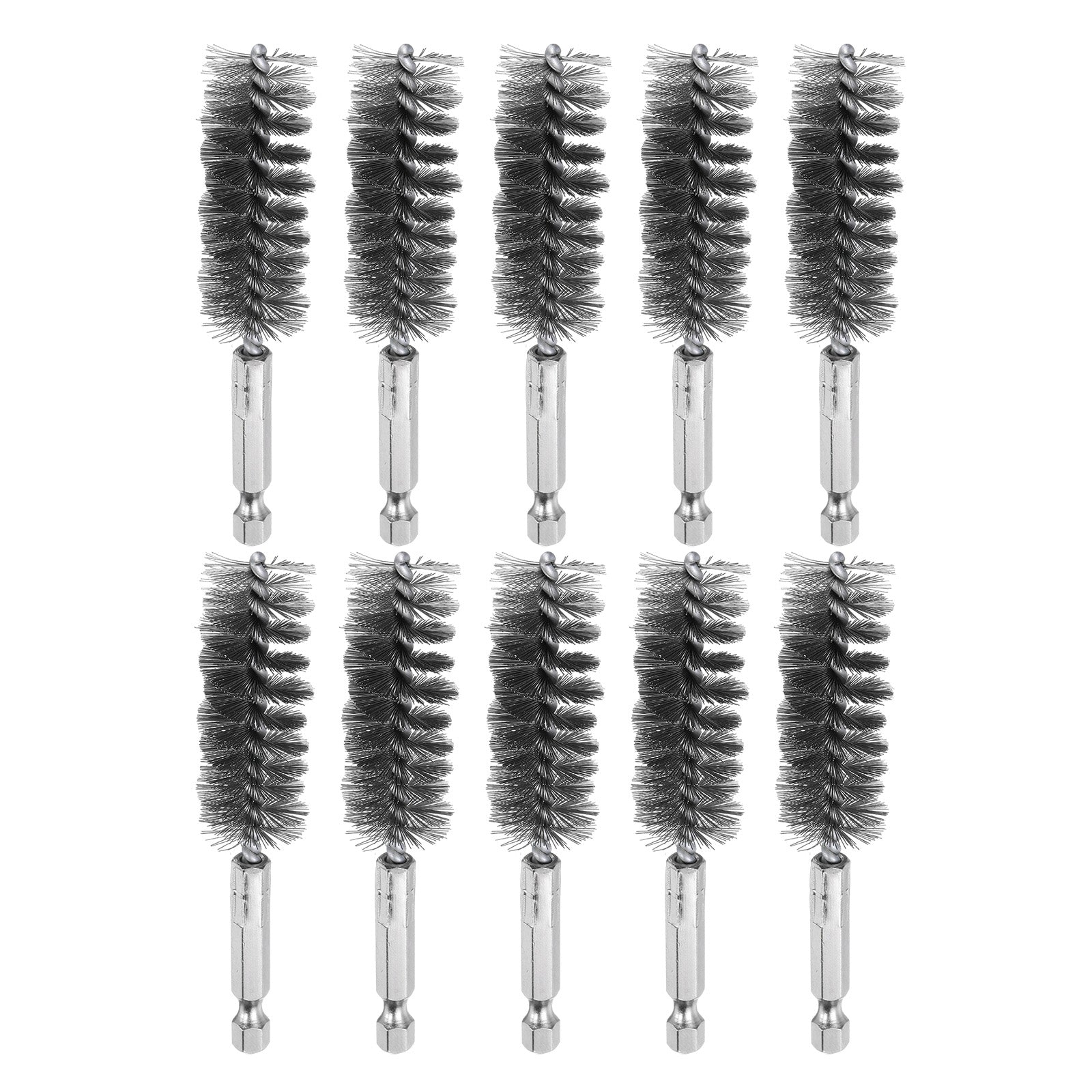 10Pcs 304 Stainless Steel Bore Brush 18mm Dia 4" Long Cleaning Twisted ...