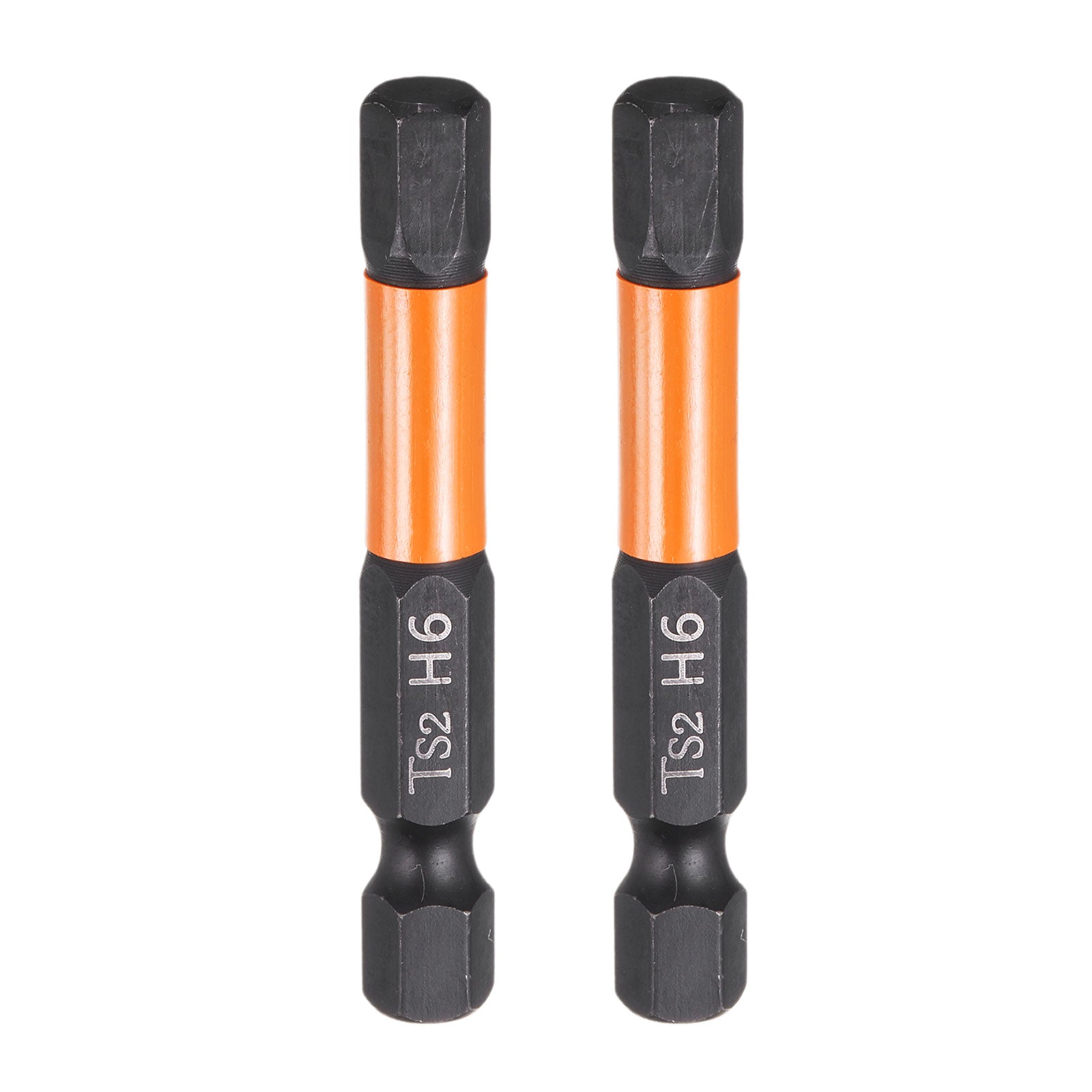 2pcs H6 Hex Head Drill Bit Wrench 6mm Flat Tip 1/4" Shank 50mm Long ...