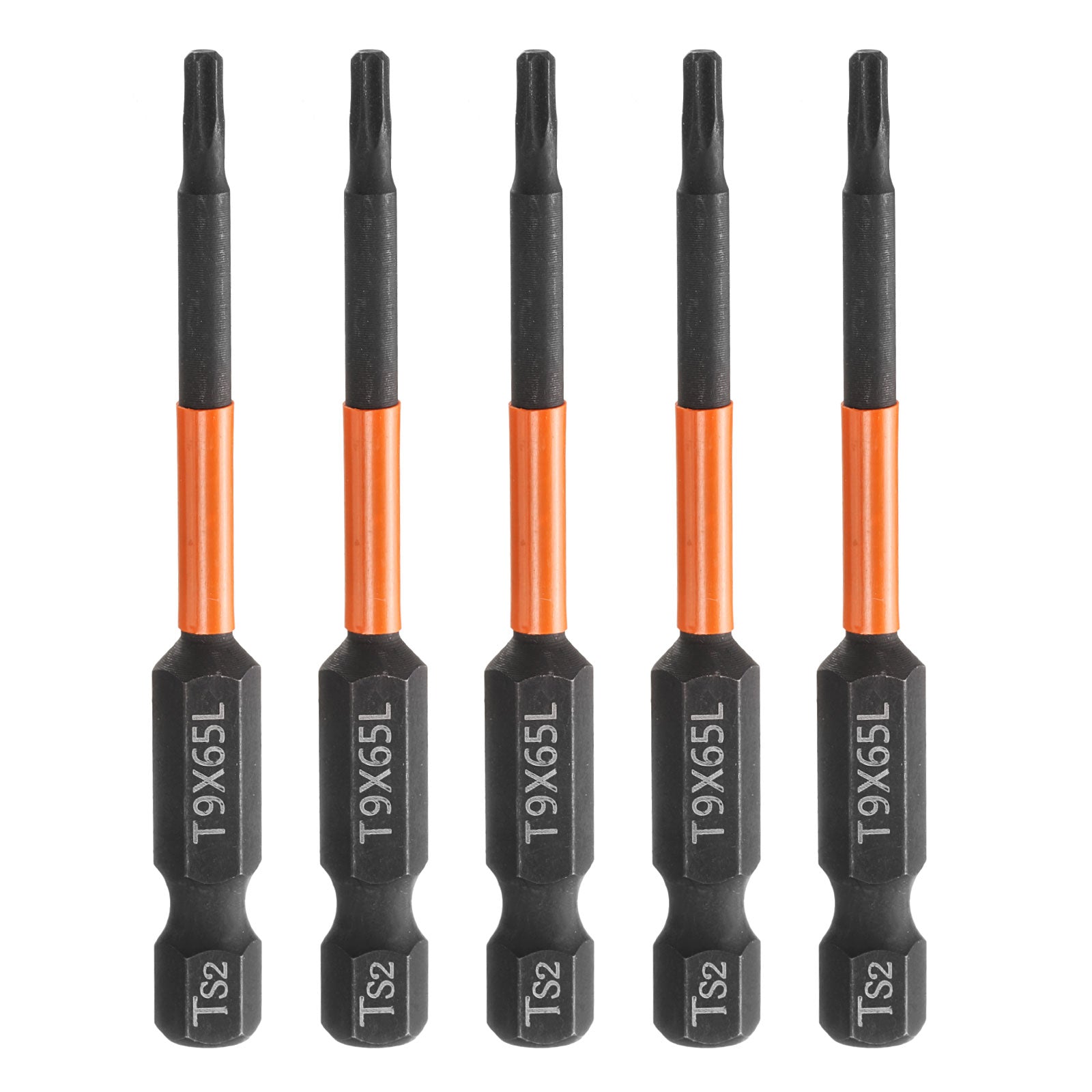 5pcs T9 Torx Screwdriver Bit 2.56" Long 1/4" Hex Shank Magnetic Screw ...