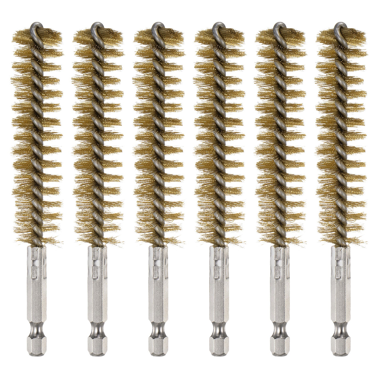 6Pcs Brass Bore Brush 18mm Dia 4.5" Cleaning Twisted Wire Brush ...