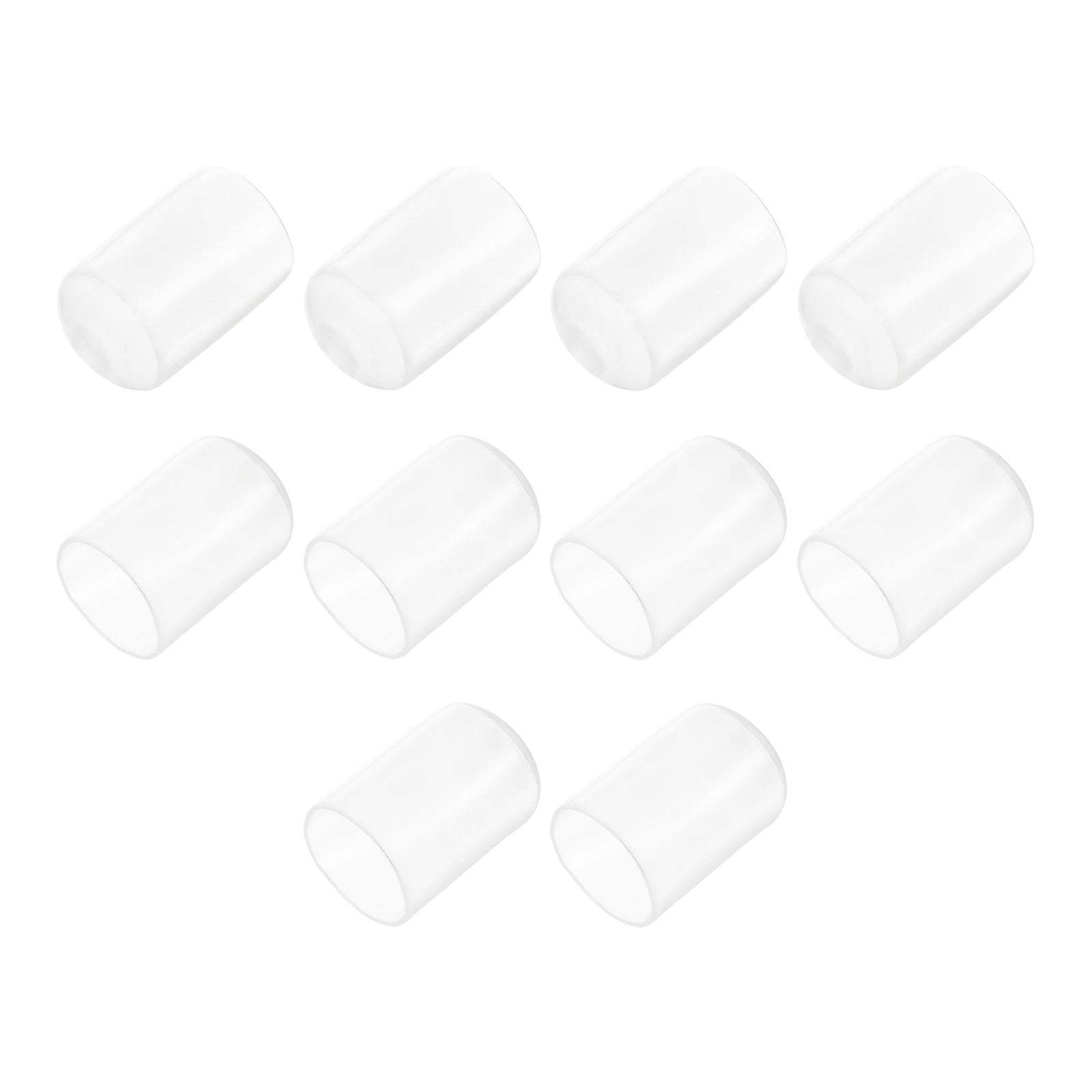 Uxcell 10pcs Rubber End Caps Protective Caps 17mm ID End Cap Clear ...