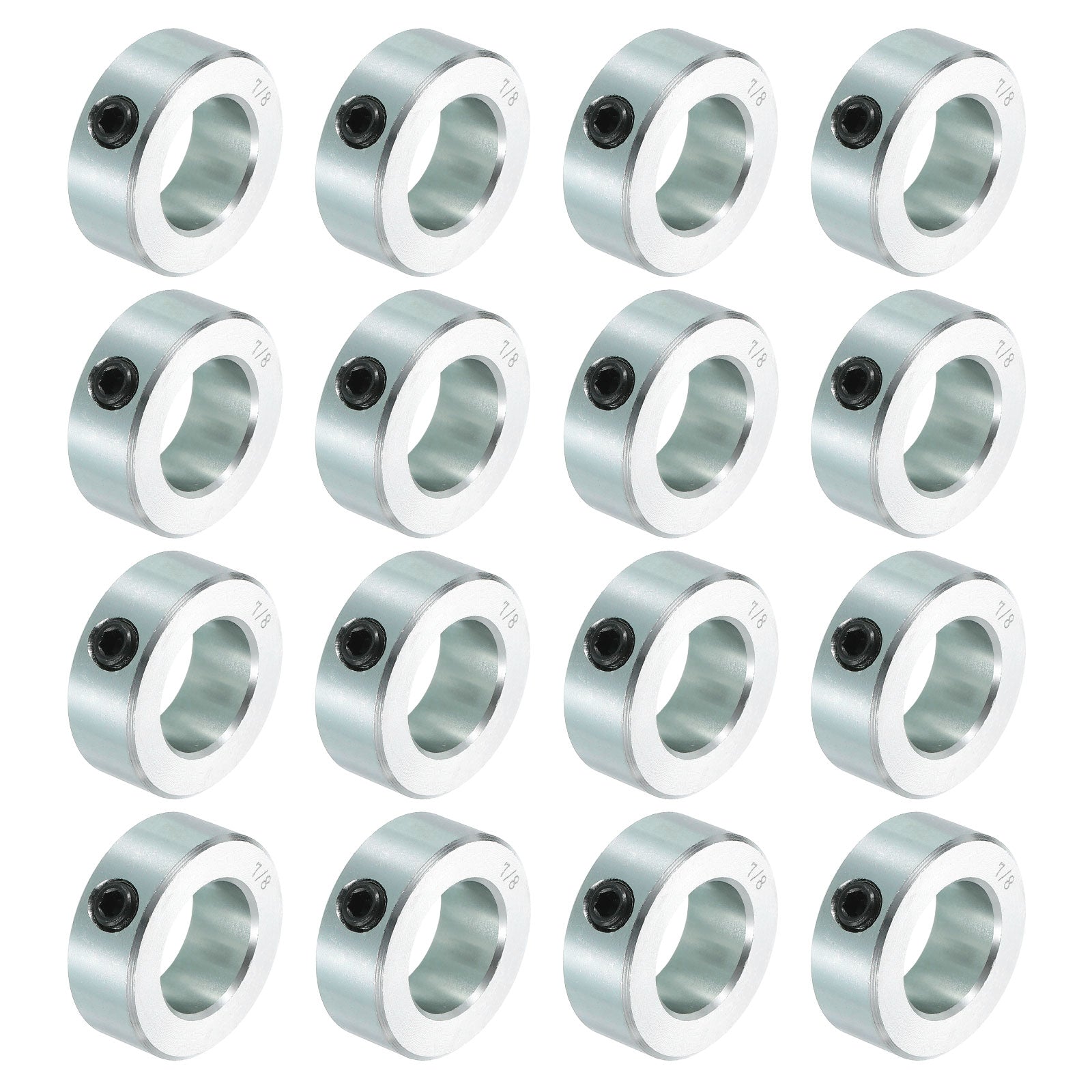 Uxcell 16pcs Set Screw Collars 7/8" Bore Carbon Steel Shaft Collars, 1 ...