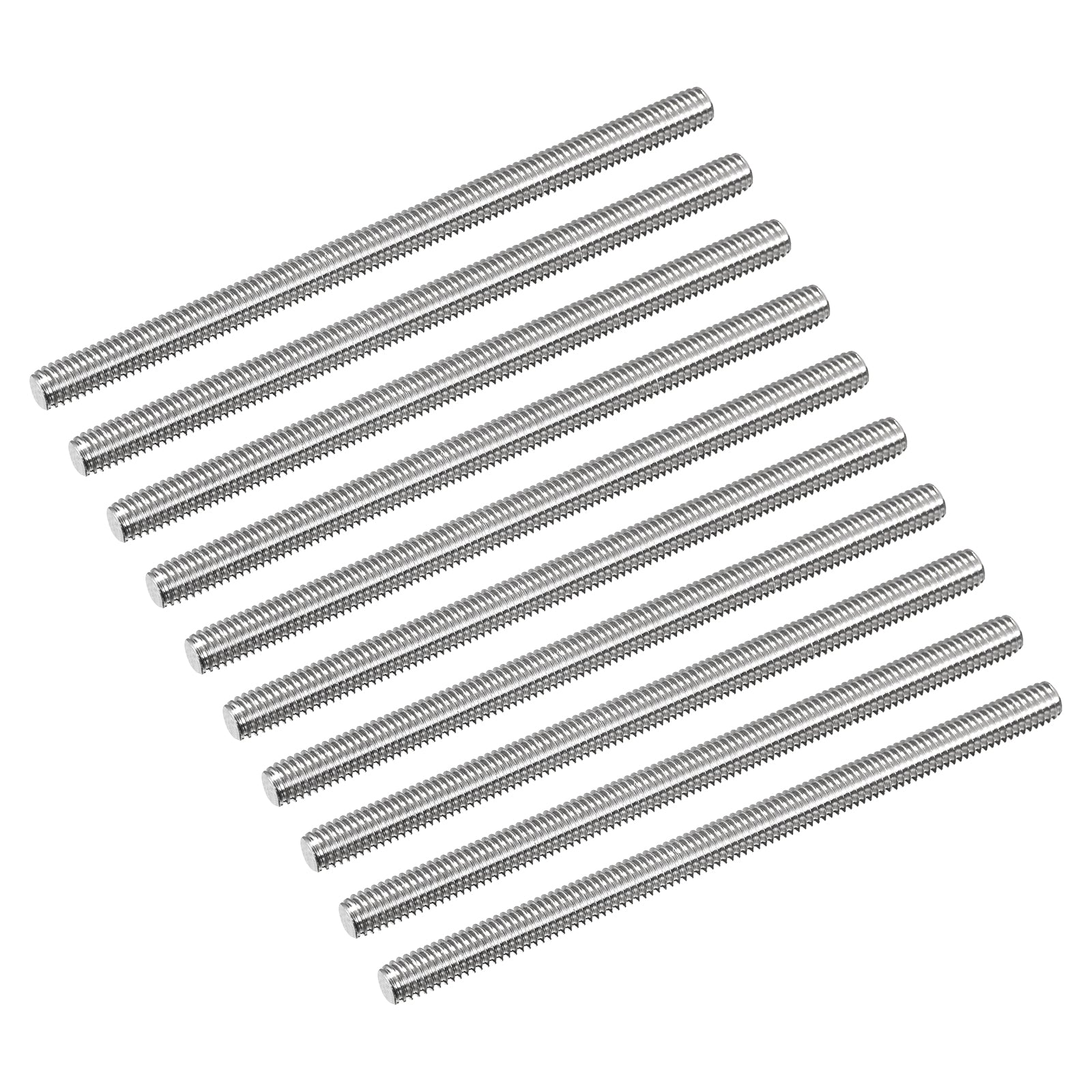 Fully Threaded Rod M6 x 100mm 1mm Thread Pitch 304 Stainless Steel ...