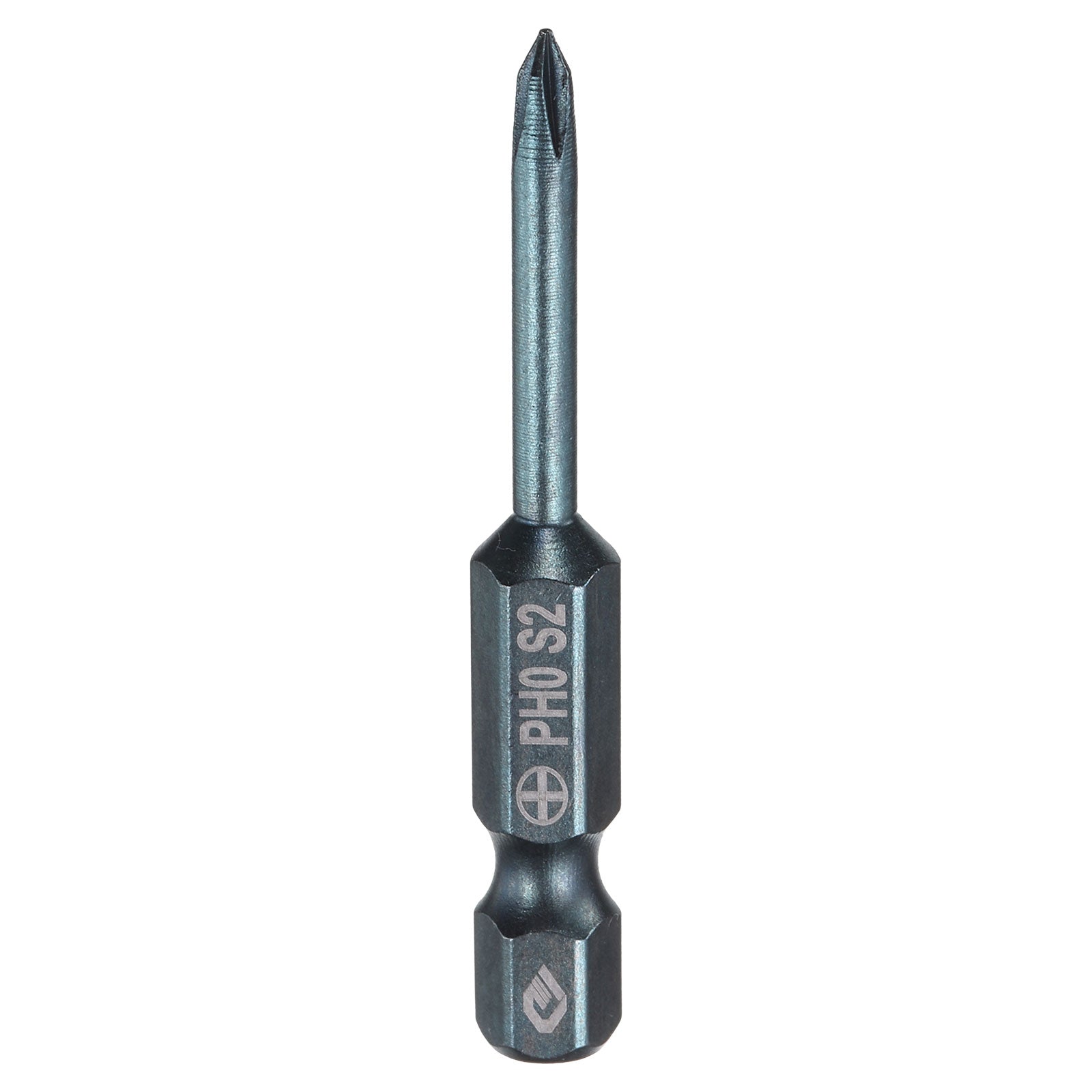 PH0 Phillips Screwdriver Bit 1/4" Shank 2" Long 0.12" Rod Magnetic S2 ...
