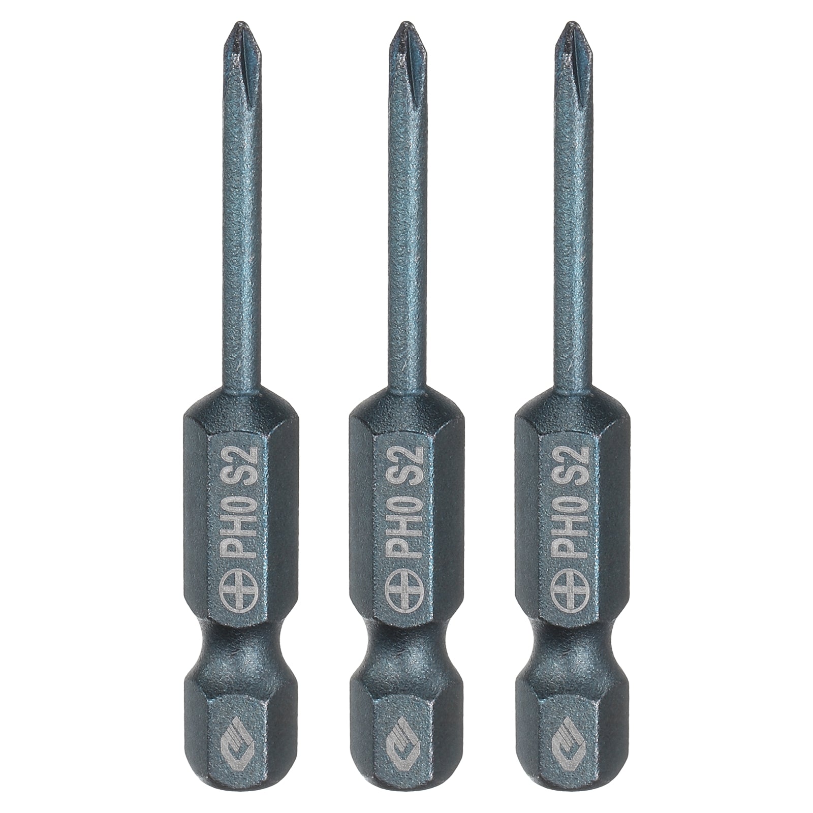 3pcs PH0 Phillips Screwdriver Bit 1/4" Shank 2" Long 0.1" Rod Magnetic ...