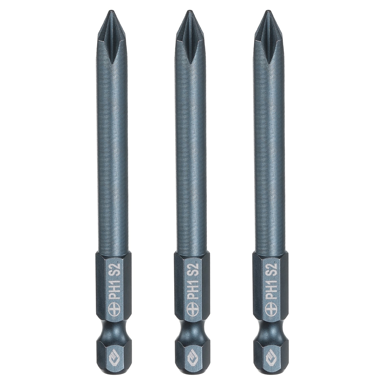 3pcs PH1 Phillips Screwdriver Bit 1/4" Shank 3" Long 0.24" Rod Magnetic ...