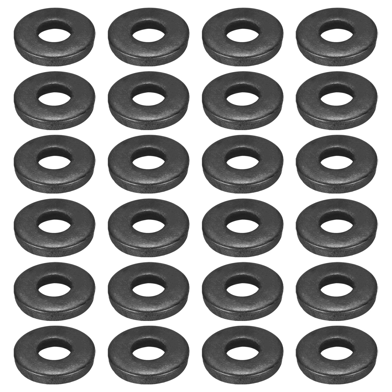 24 Pcs Carbon Steel Flat Washer Fits, M14 x 35mm x 6mm Black Washer ...