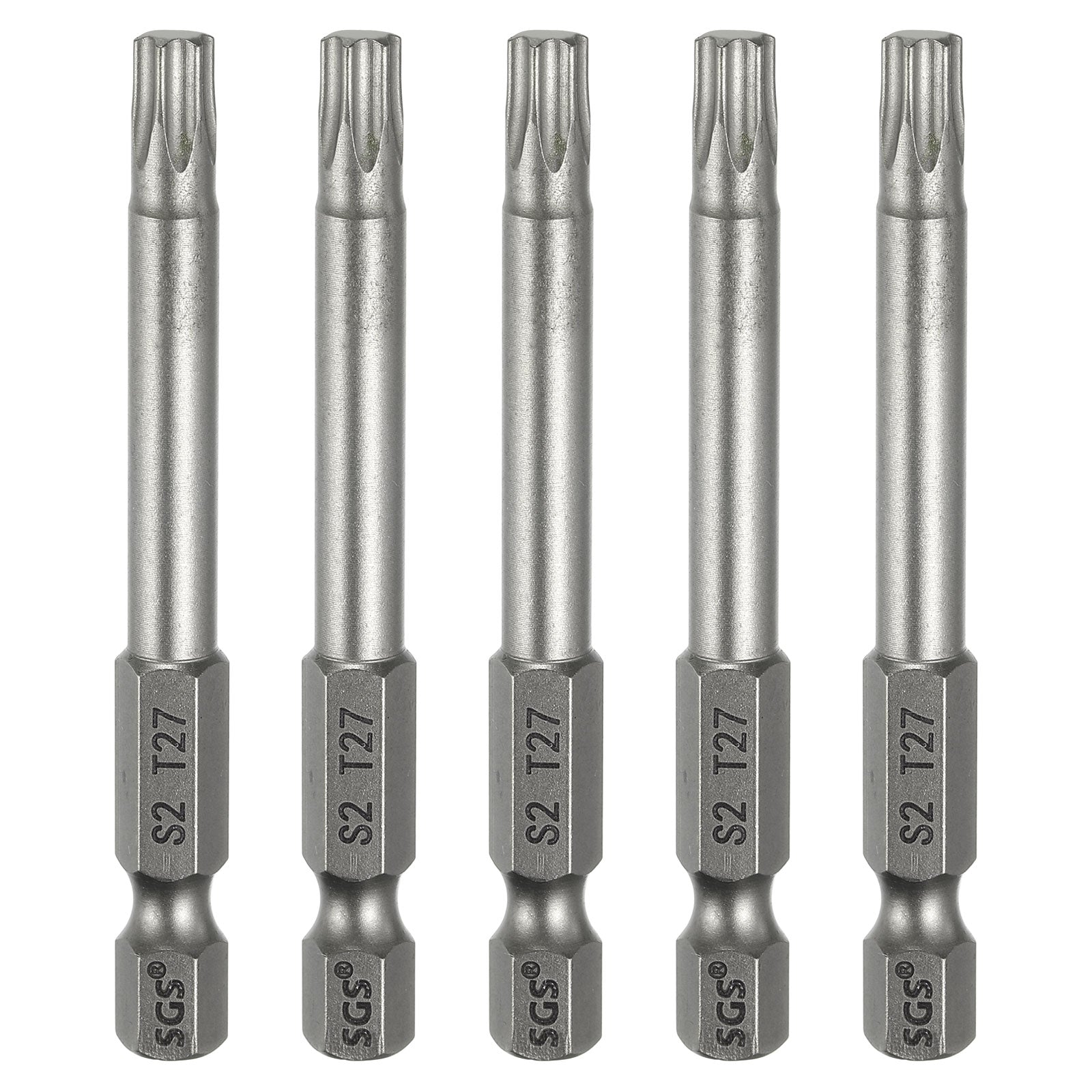 5pcs T27 Torx Head Screwdriver Bit 1/4" Hex Shank 2.6" Long Magnetic No ...
