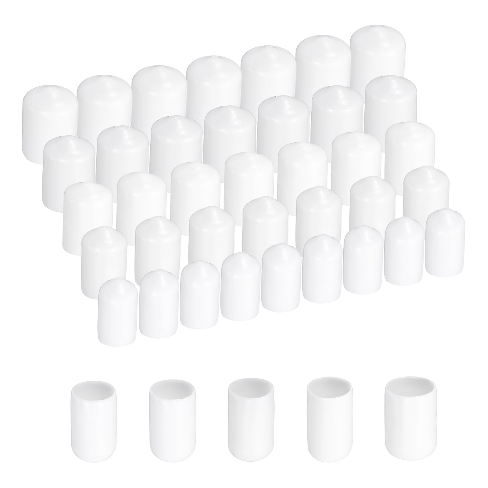 Uxcell 50pcs Rubber End Caps Protective Caps 12mm 13mm 14mm 15mm 16mm ...