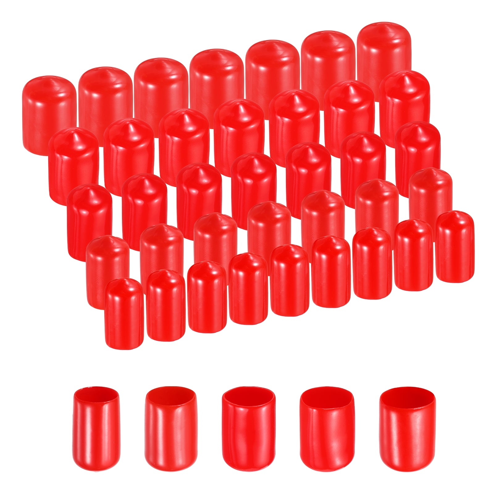 Uxcell 100pcs Rubber End Caps Protective Caps 10mm 11mm 12mm 13mm 14mm ...
