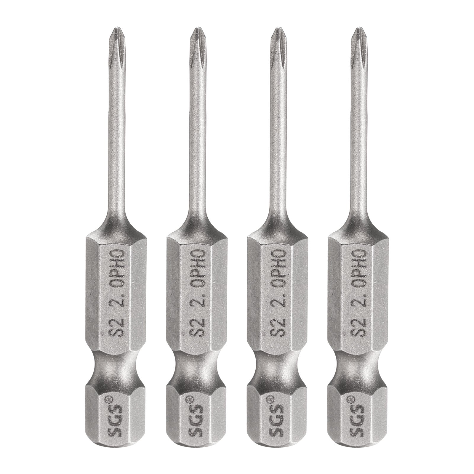 4pcs PH0 Phillips Screwdriver Bit 1/4" Hex Shank 2" Long 0.08" Rod ...