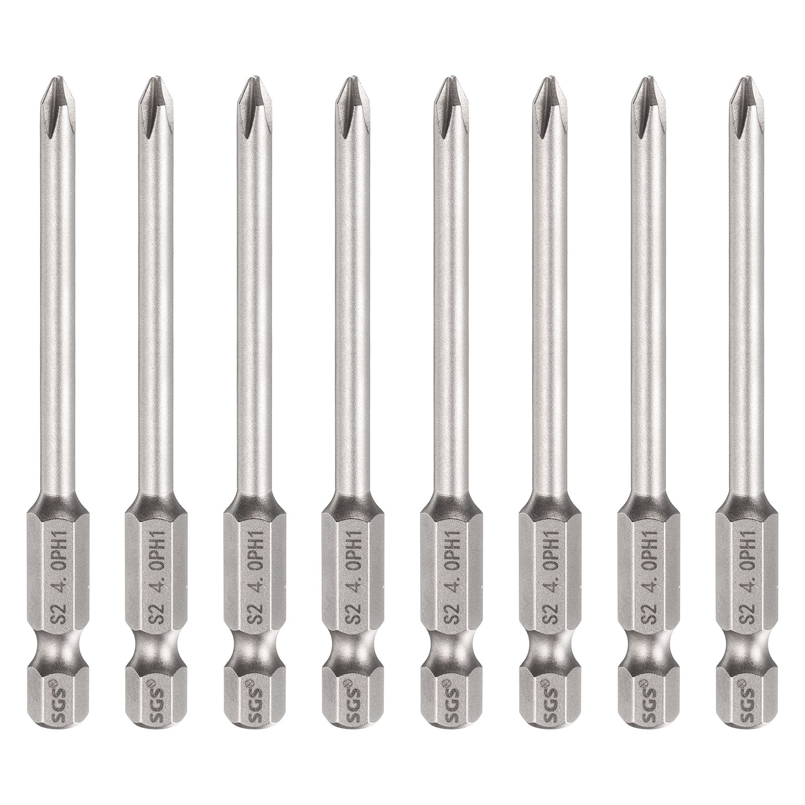 8pcs PH1 Phillips Screwdriver Bit 1/4" Hex Shank 3" Long 0.16" Rod ...
