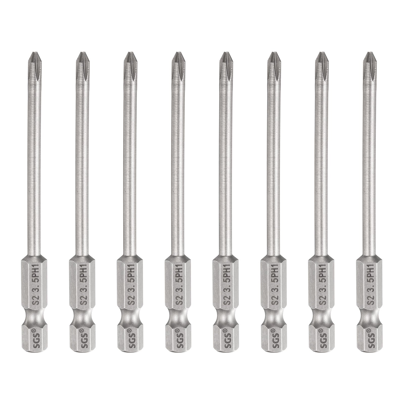 8pcs PH1 Phillips Screwdriver Bit 1/4" Hex Shank 3.15" Long 0.14" Rod ...