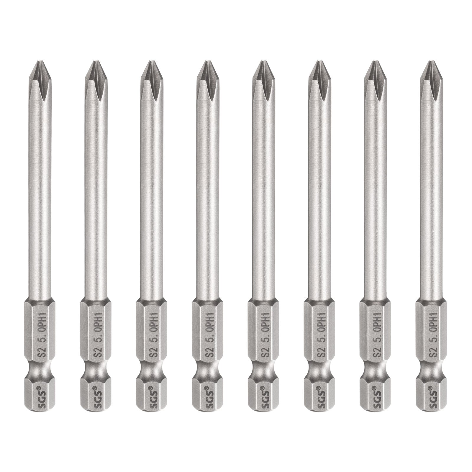 8pcs PH1 Phillips Screwdriver Bit 1/4" Hex Shank 3.15" Long 0.2" Rod ...