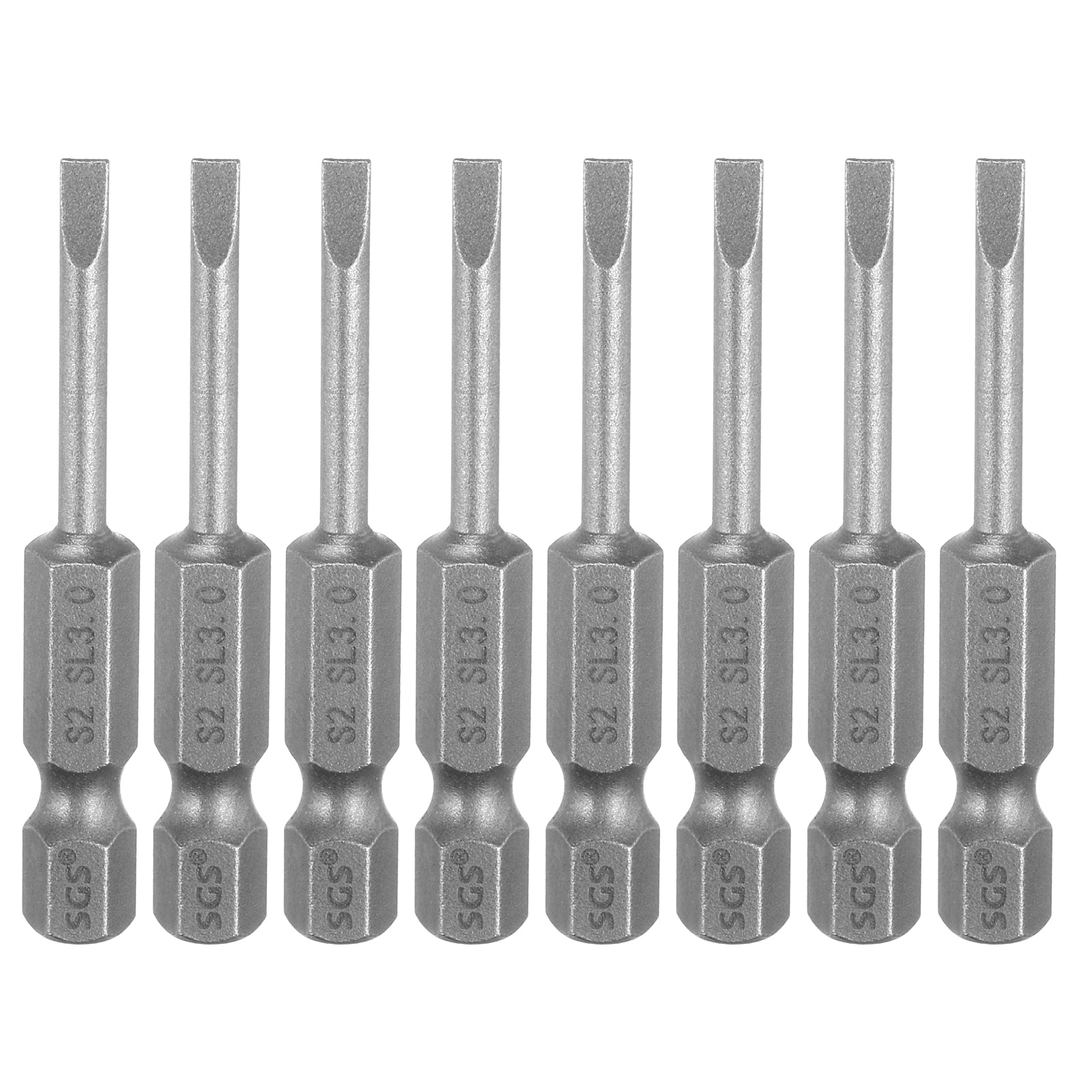 8pcs SL3.0 Slotted Screwdriver Bits 2" Long Magnetic Head Screw Driver ...