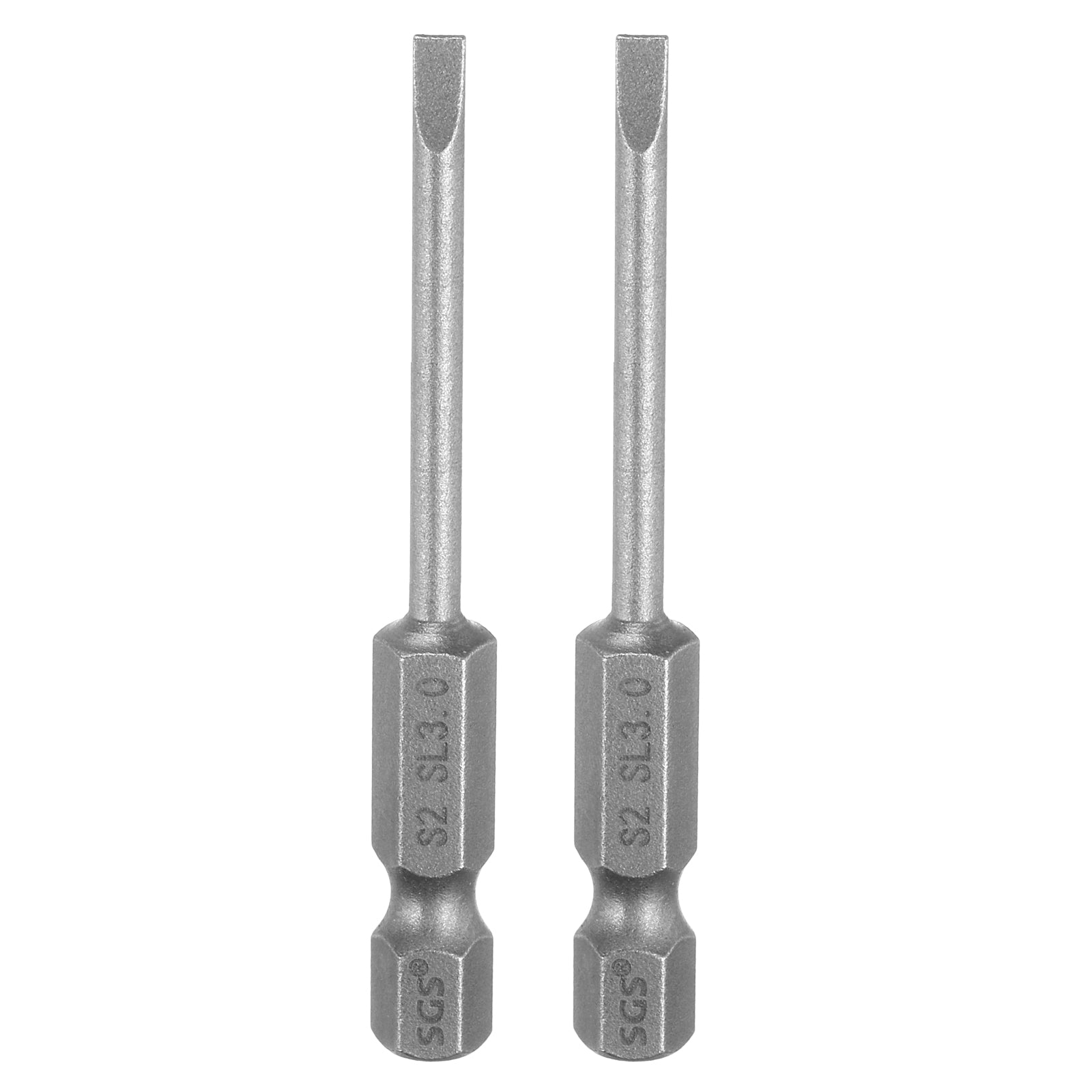 2pcs SL3.0 Slotted Screwdriver Bits 2.56" Magnetic Head Screw Driver ...