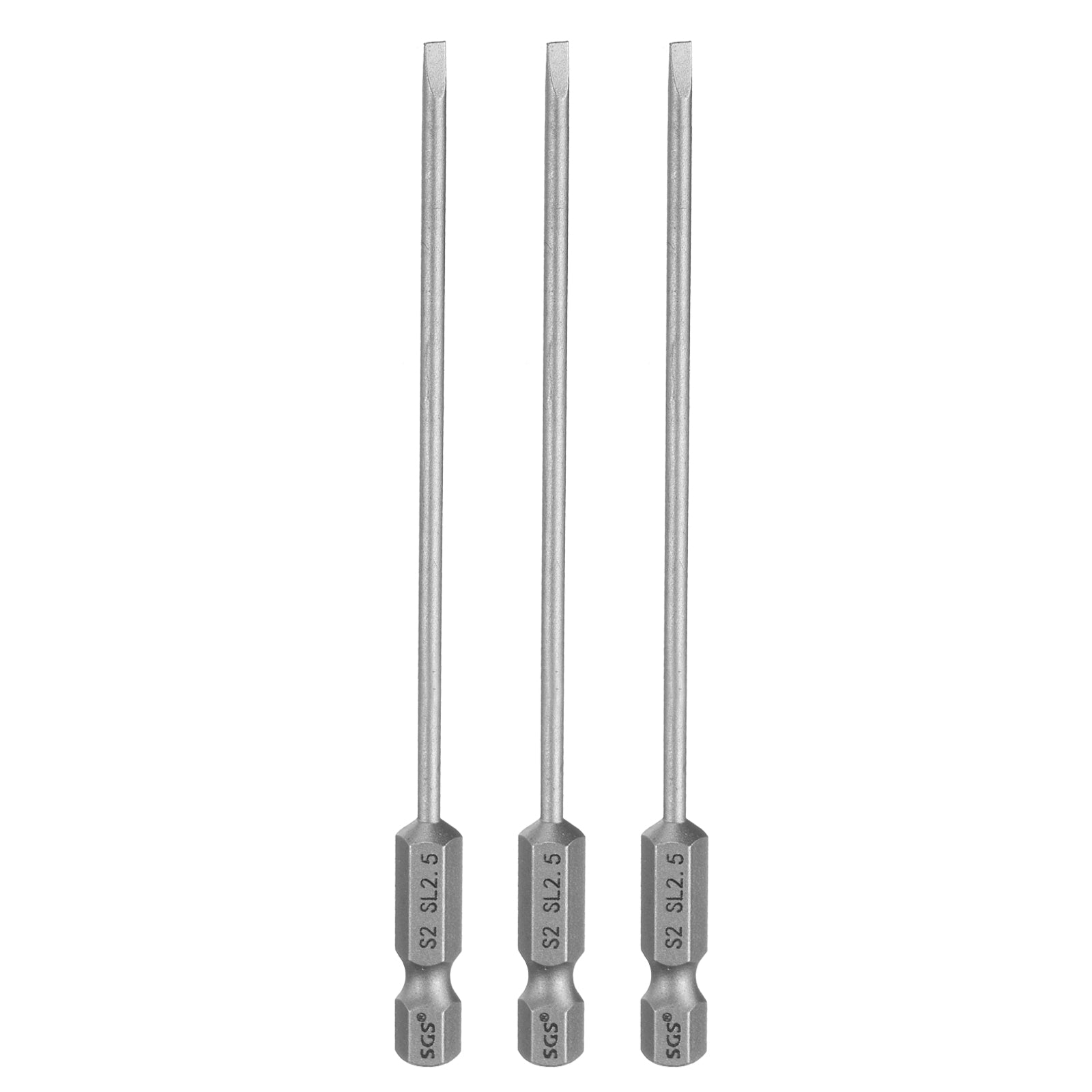 3pcs SL2.5 Slotted Screwdriver Bits 4.33" Magnetic Head Screw Driver ...