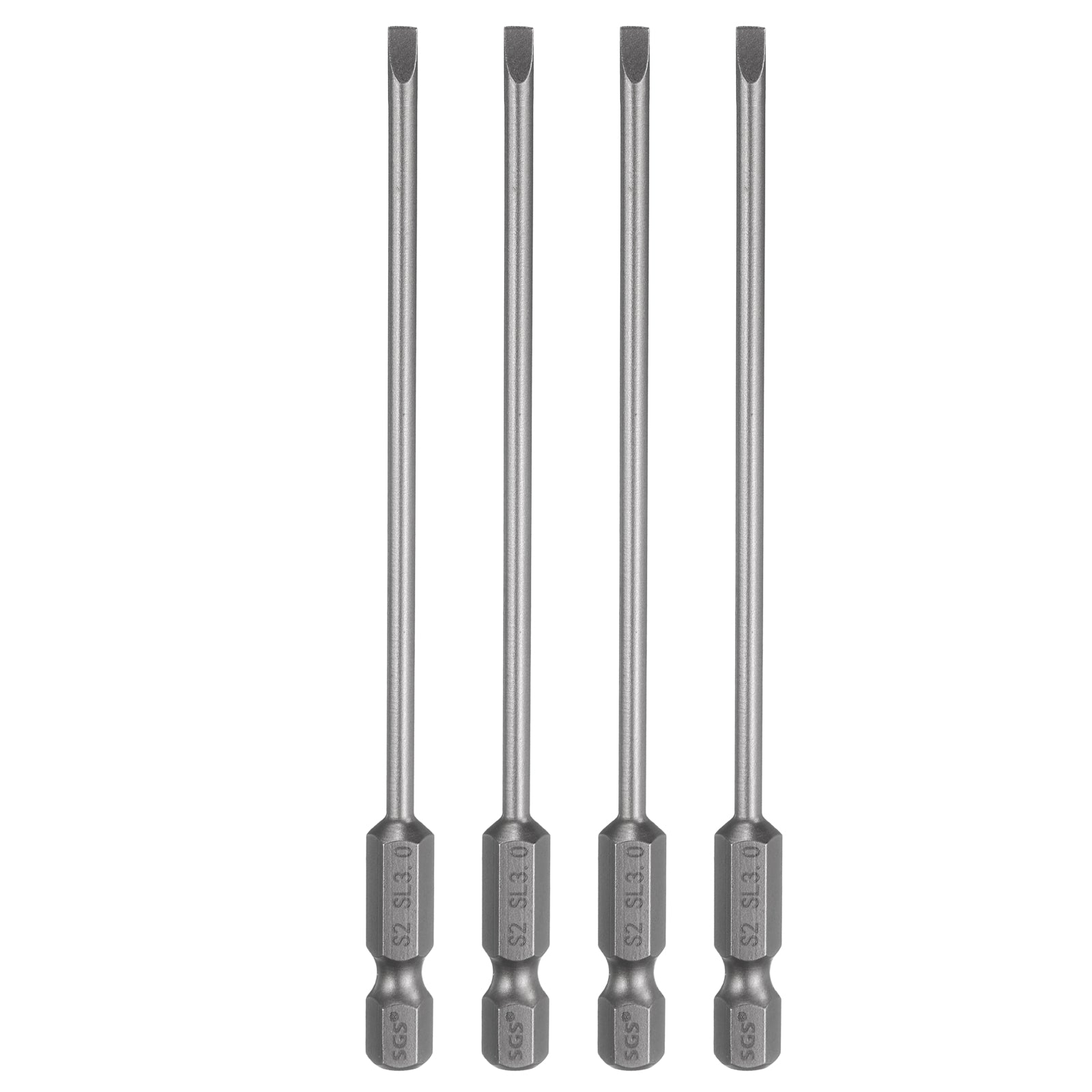 4pcs SL3.0 Slotted Screwdriver Bits 4.33" Magnetic Head Screw Driver ...