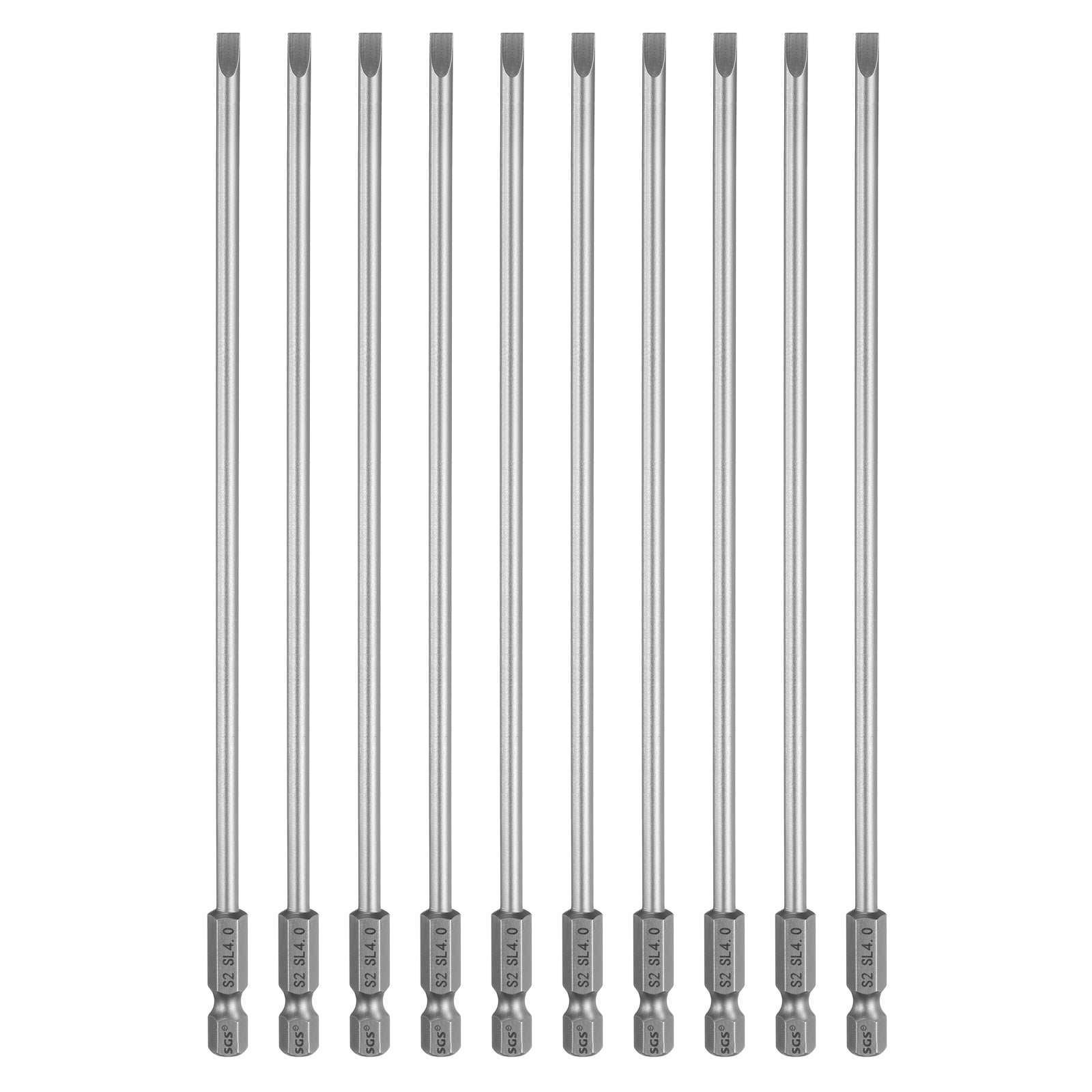 10pcs SL4.0 Slotted Screwdriver Bits 6" Magnetic Head Screw Driver ...