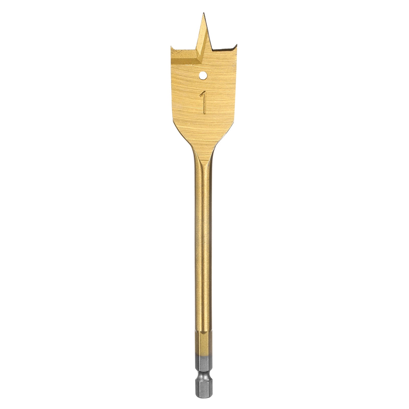 Spade Drill Bit 1" Paddle Flat Bits Wood Hole Cutter Gold Tone | Harfington