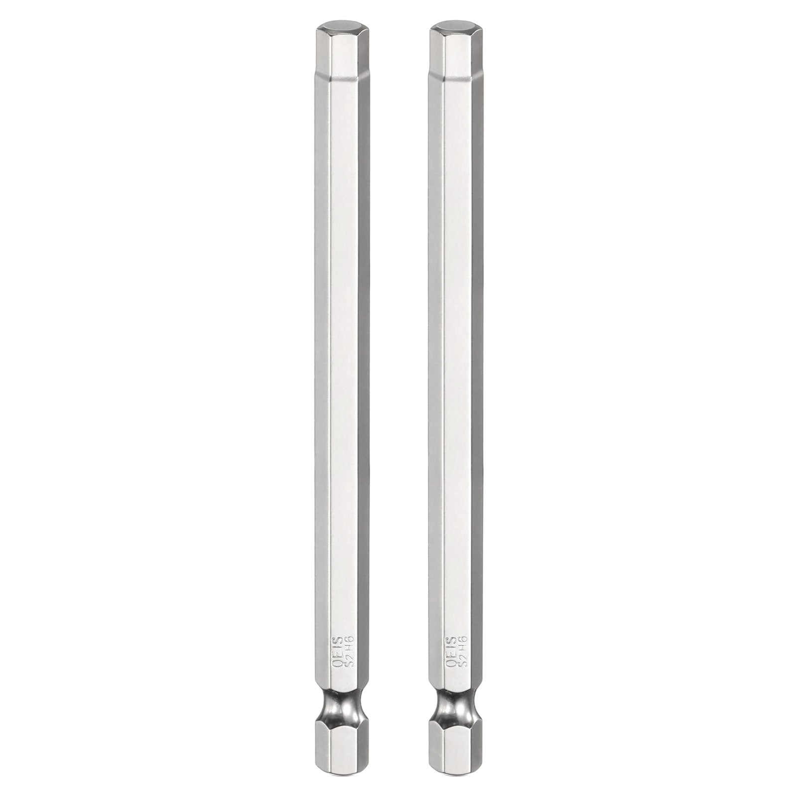 2pcs H6.0 Hex Screwdriver Bit 6.0mm Flat Tip 1/4" Shank 100mm Long ...