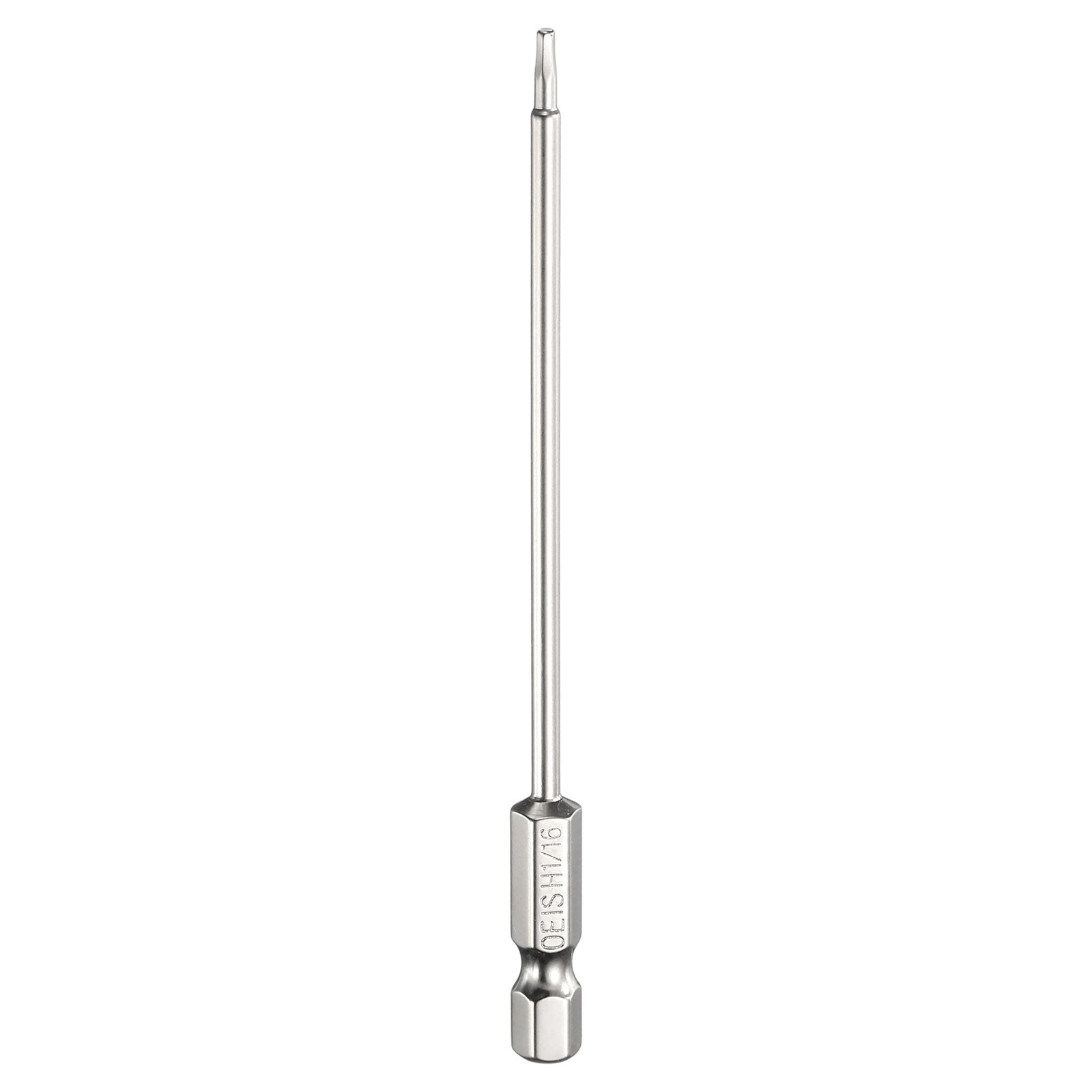 H1/16 Hex Screwdriver Bit 1/16" Flat Tip 1/4" Shank 4" Long Chrome ...