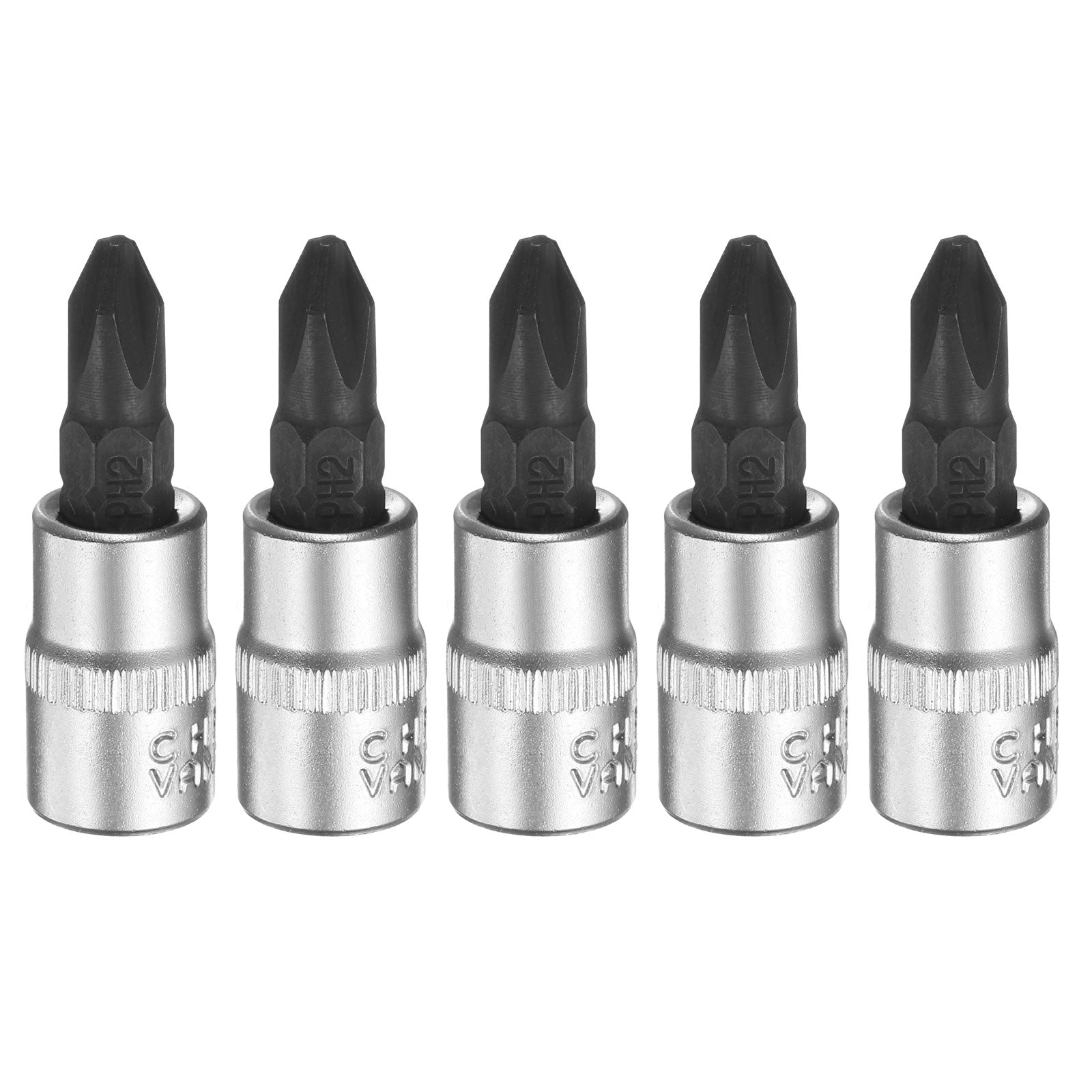 5pcs PH2 Phillips Bit Socket 1/4" Square Drive Cross Head Extension ...
