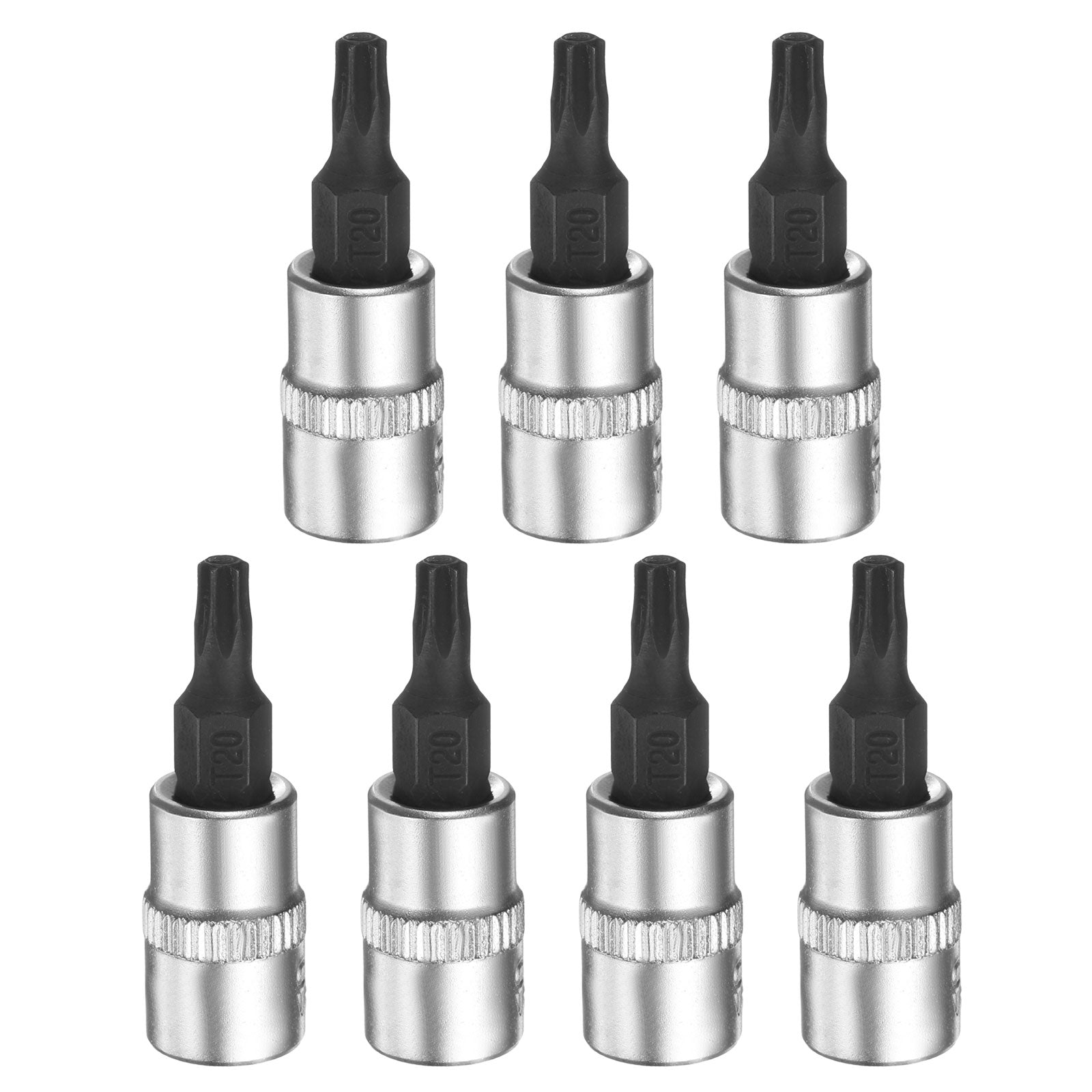7pcs T20 Torx Bit Socket 1/4" Square Drive Star 6 Point Extension ...