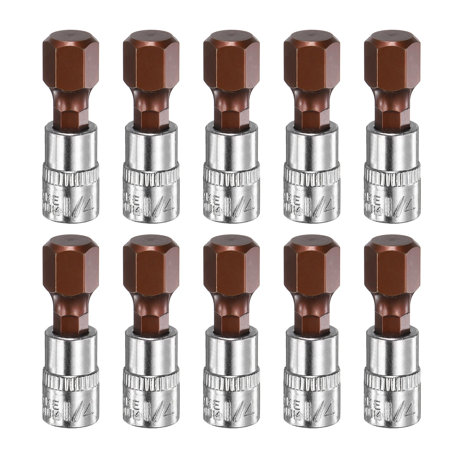 10pcs H10 Hex Bit Socket 1/4" Square Drive Metric Extension Impact Bit ...