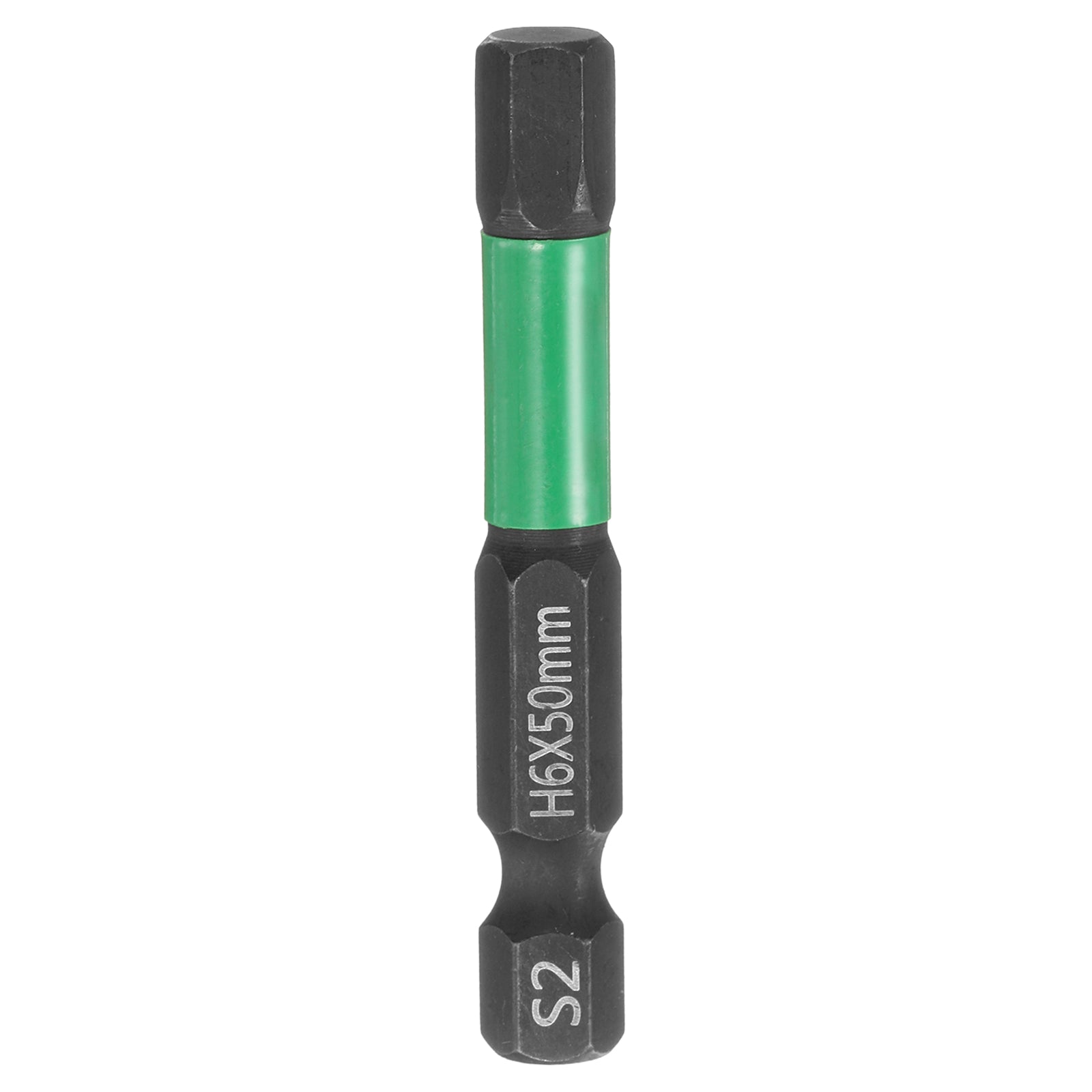 H6 Flat Hex Screwdriver Bit 6mm Tip 1/4" Shank 2" Long Black Phosphate ...