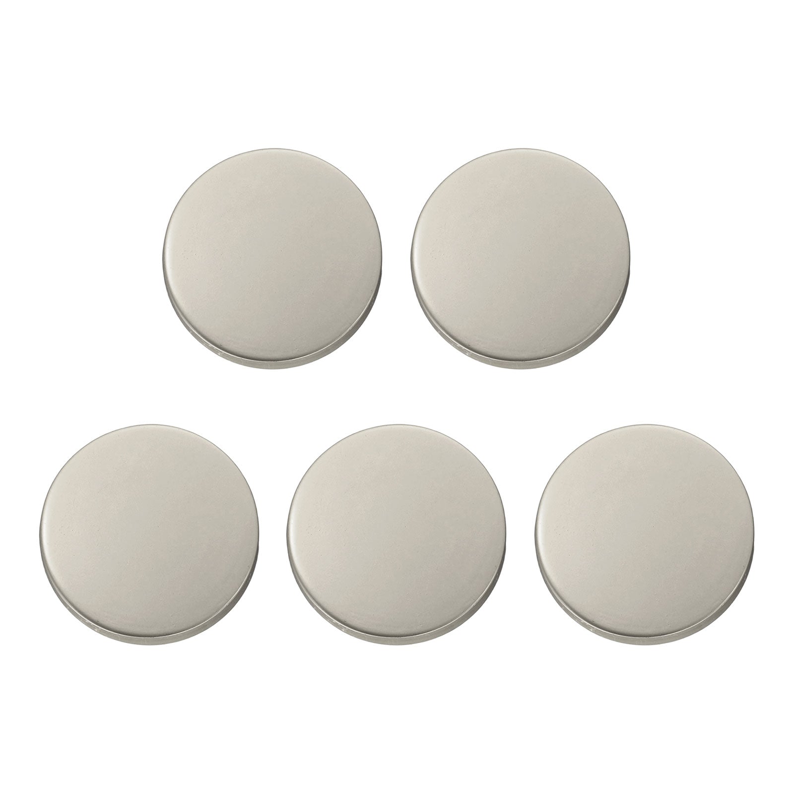 5pcs Metal Round Buttons 20mm Alloy Flat Sewing Buttons, Matte Silver ...