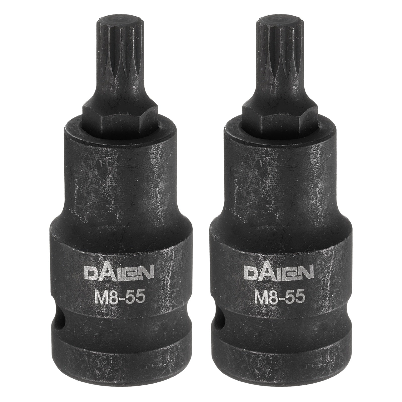 2pcs M8 Triple Square Bit Socket 55mm/2.17" Length 1/2" Square Drive 12 ...