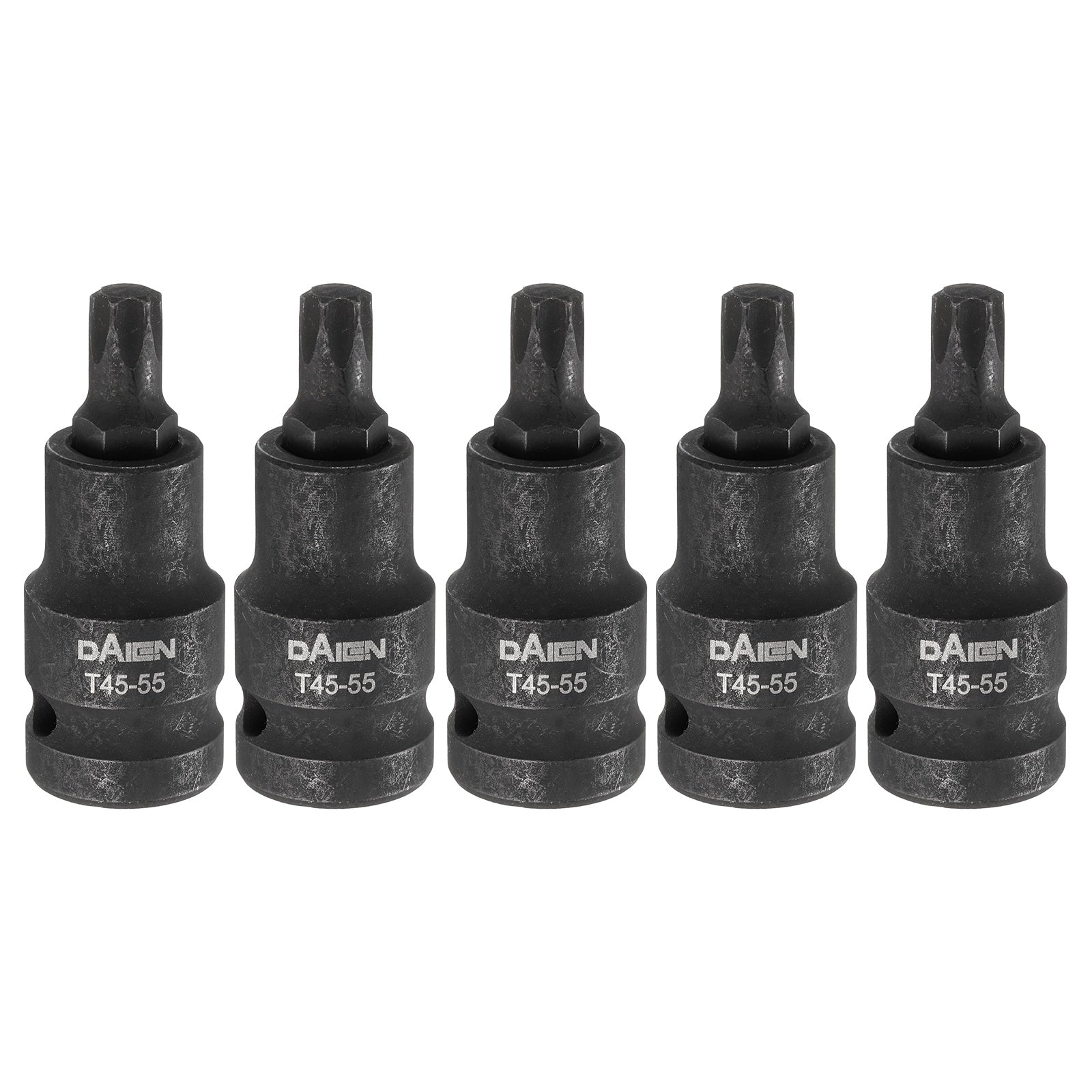 5pcs T45 Torx Bit Socket 55mm/2.17" Length 1/2" Square Drive Star 6 ...