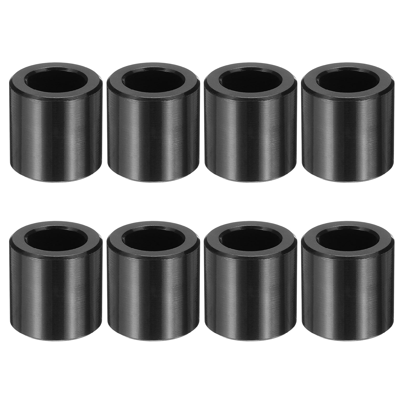 8pcs M8 Aluminium Spacers, M8 IDx1/2" ODx1/2" Length, Black | Harfington