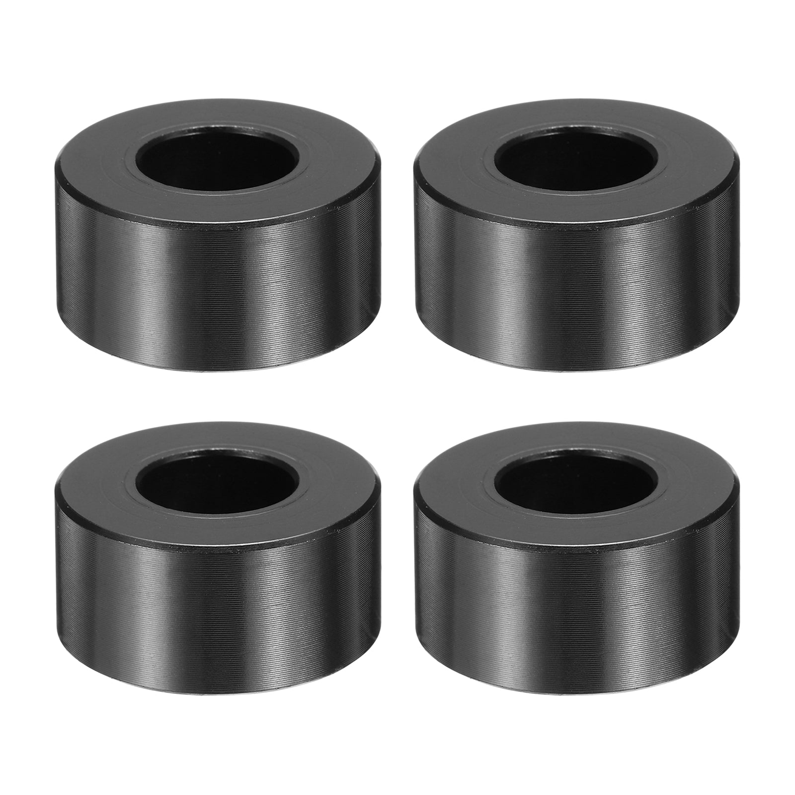 4pcs M12 Aluminium Spacers, M12 IDx1" ODx1/2" Length, Black | Harfington