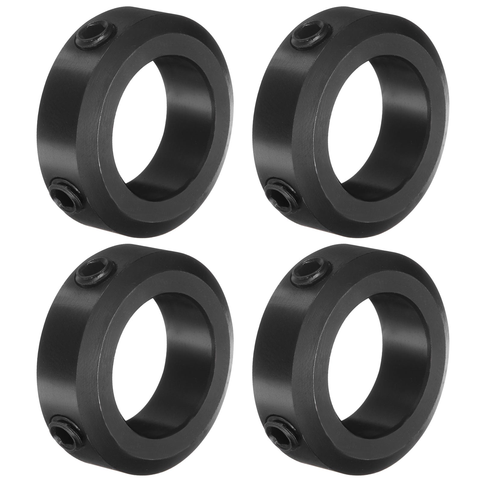 Uxcell 4pcs Set-Screw Collars 20mm Bore 1045 Carbon Steel Shaft Collars ...