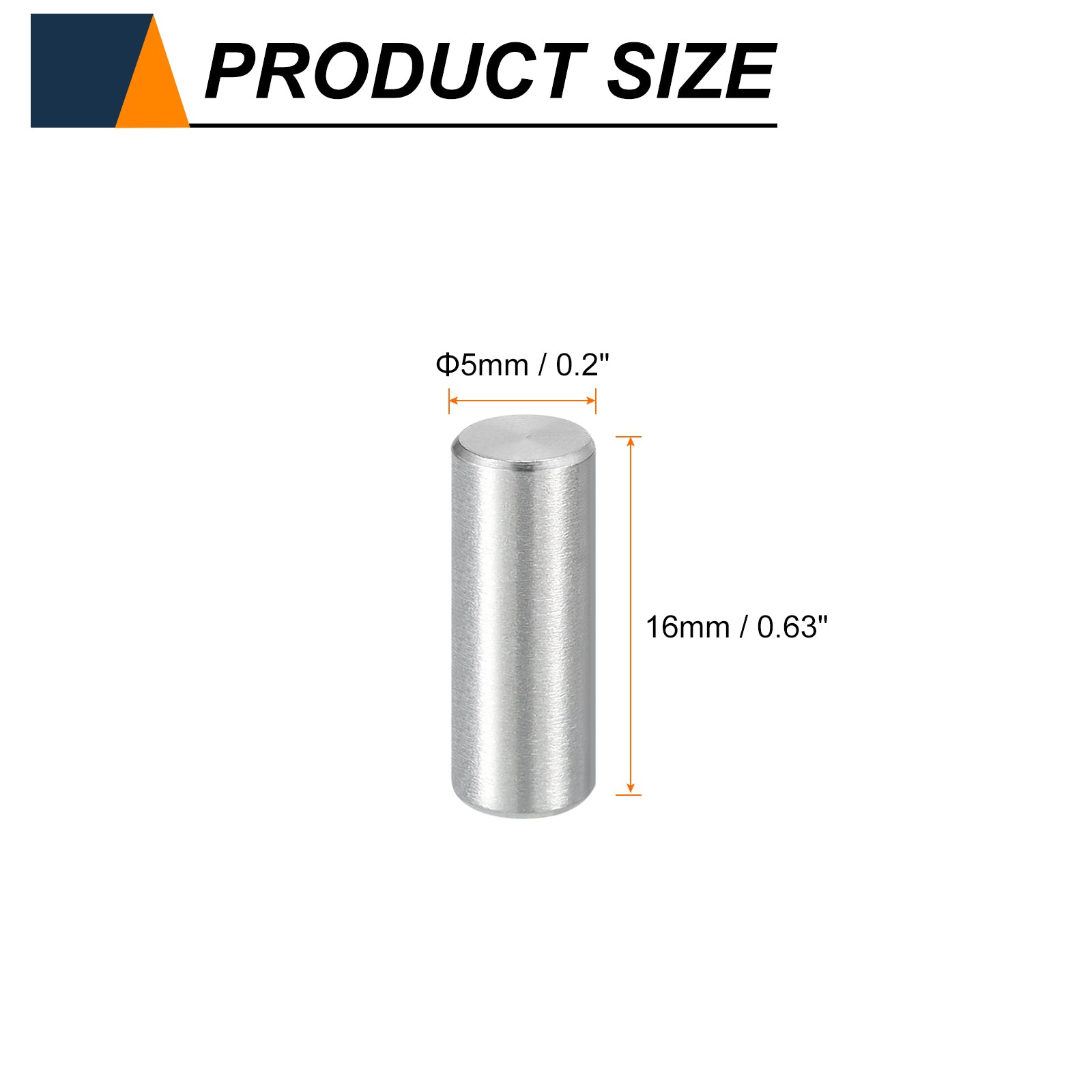 50pcs Dowel Pins M5(5mm) x 16mm Stainless Steel Shelf Support Peg Pin ...