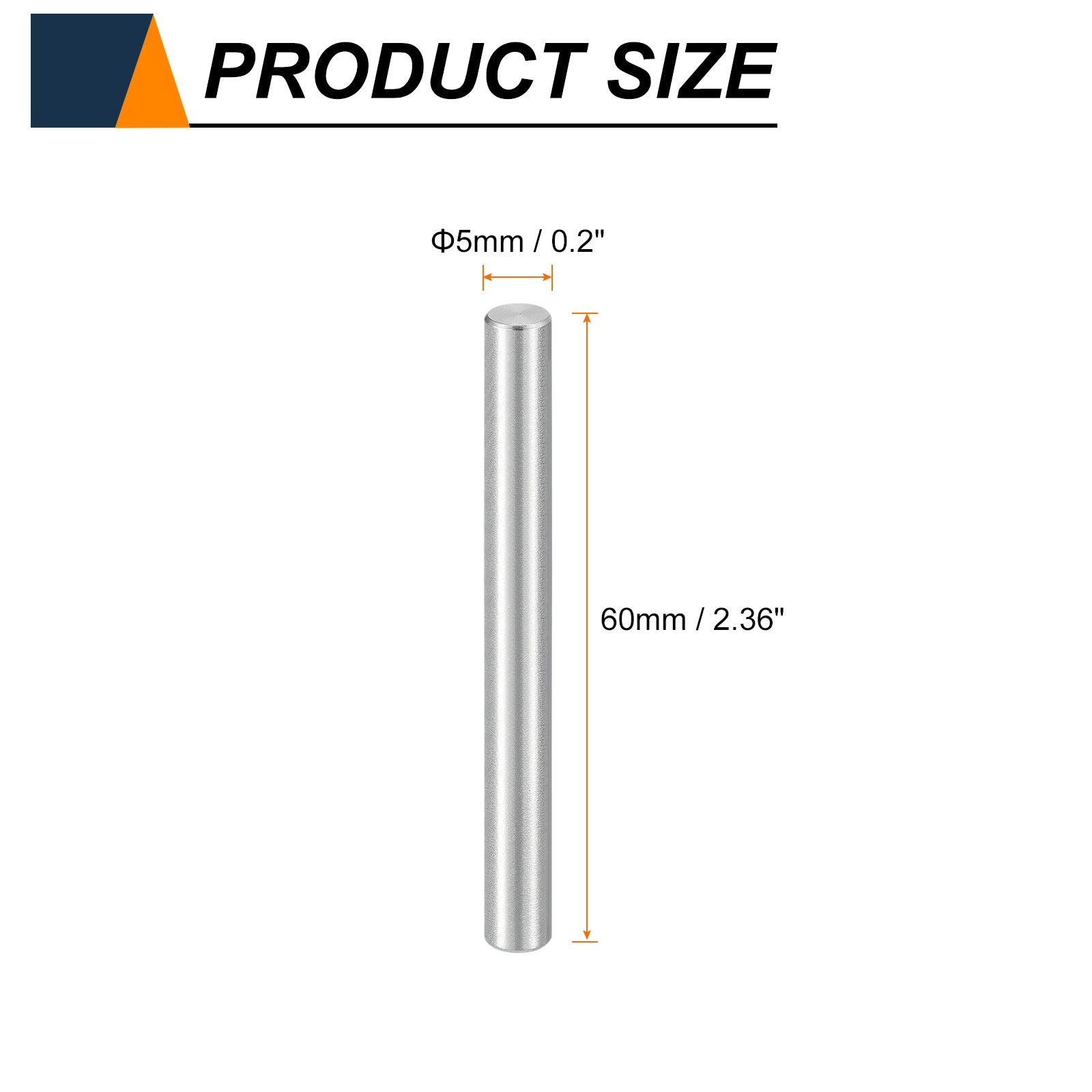 15pcs Dowel Pins M5(5mm) x 60mm Stainless Steel Shelf Support Peg Pin ...