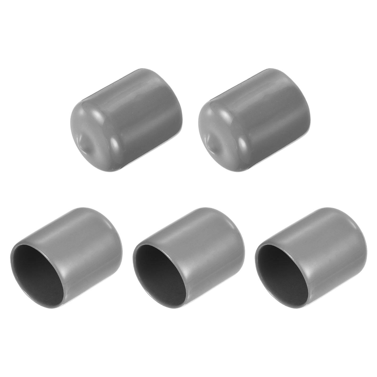 Uxcell 5pcs Rubber End Caps Protective Caps 21mm ID Vinyl PVC Round ...